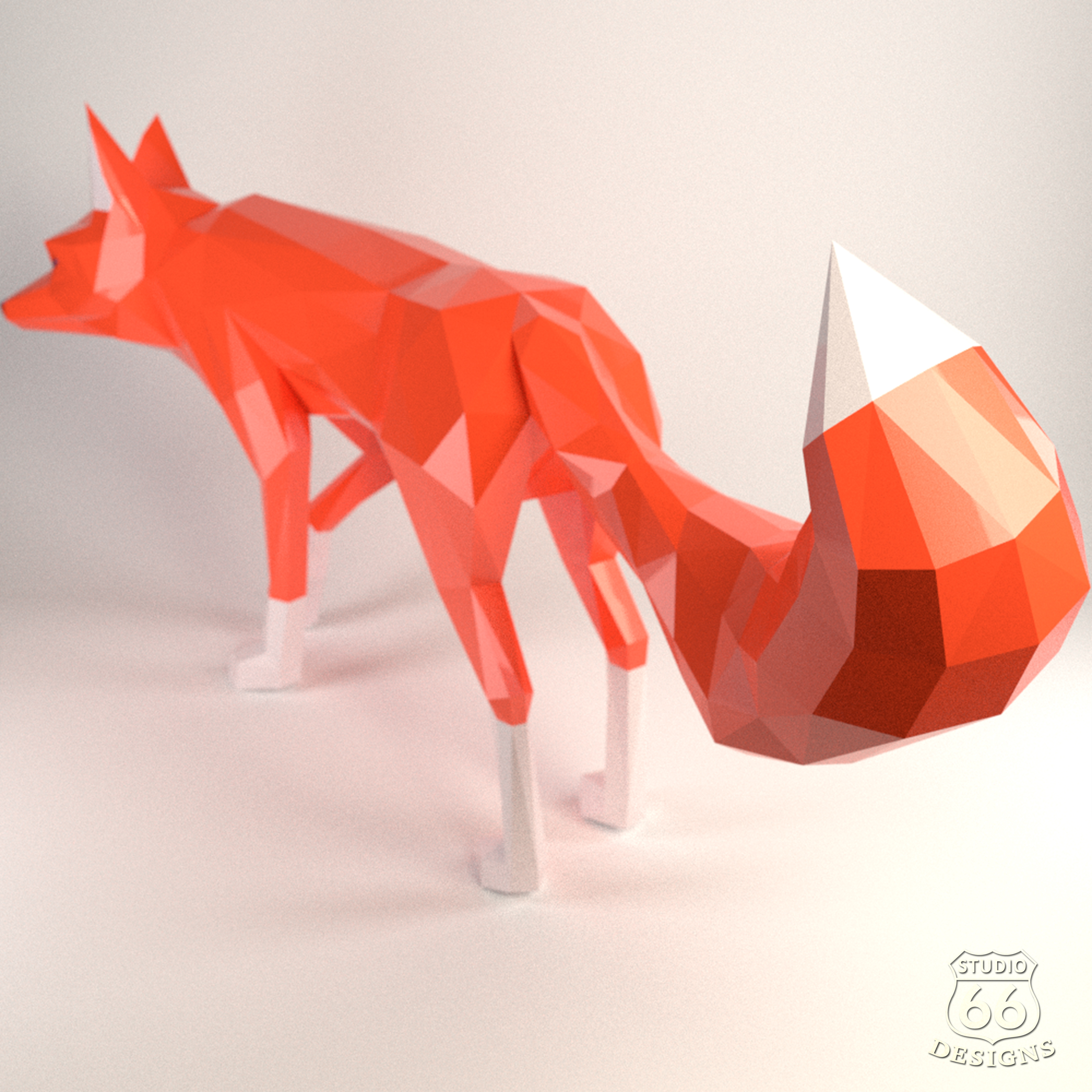 DIY Fox Papercraft, Red Fox, Fox Tail, Fox and Dogs, Fox Sculpture ...