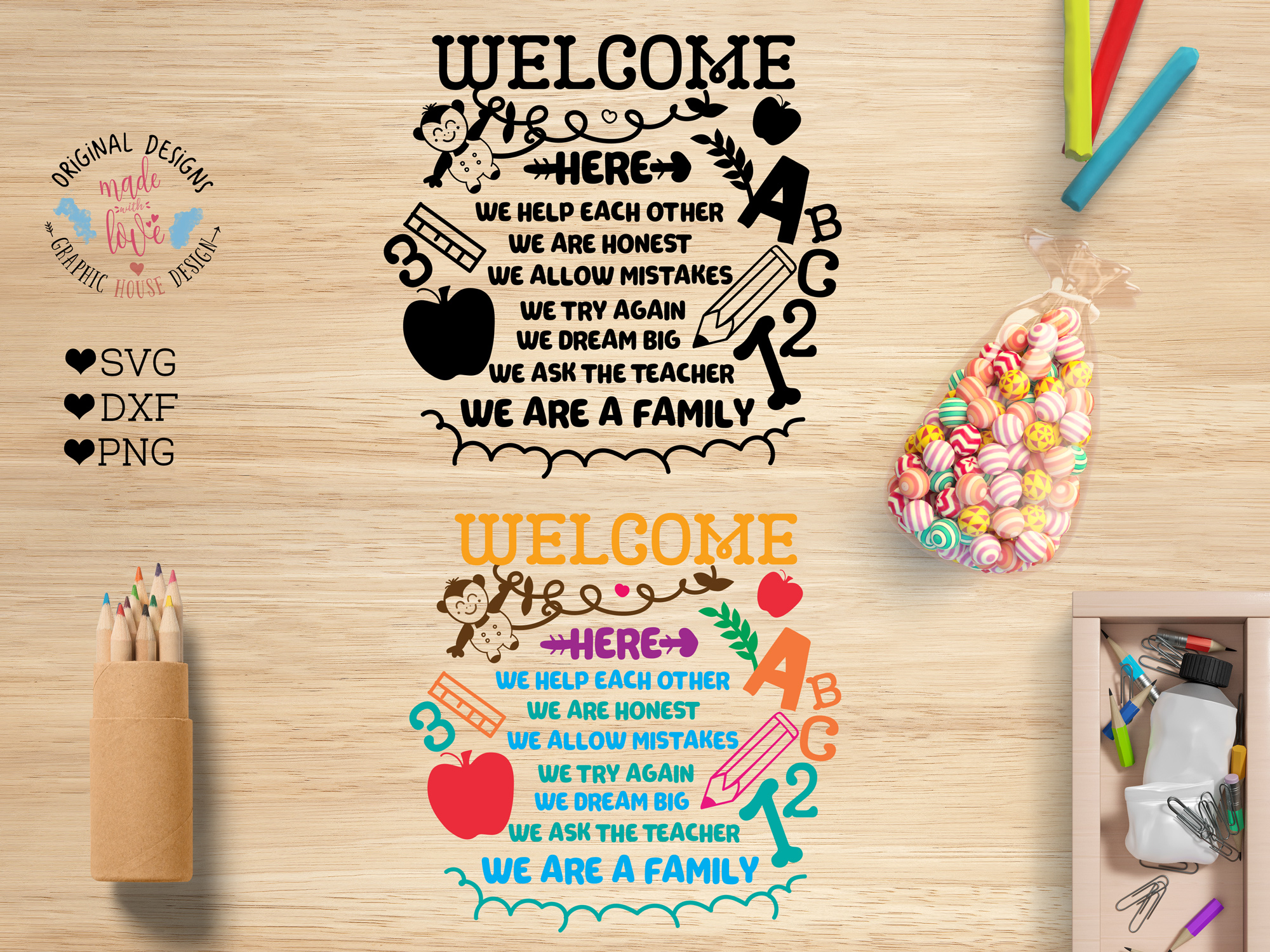 Classroom Rules For Kids Cut File SVG, DXF, PNG