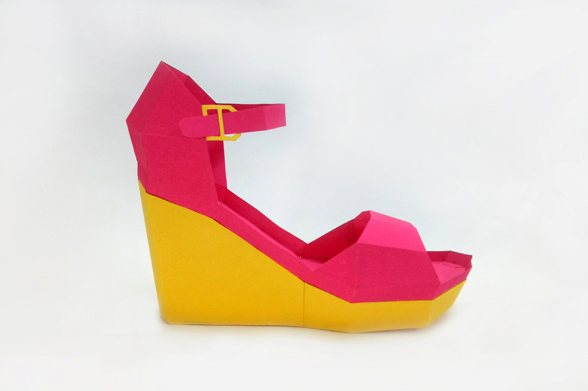 DIY HIgh Heel Shoe - 3d papercraft (34351) | Printables | Design Bundles