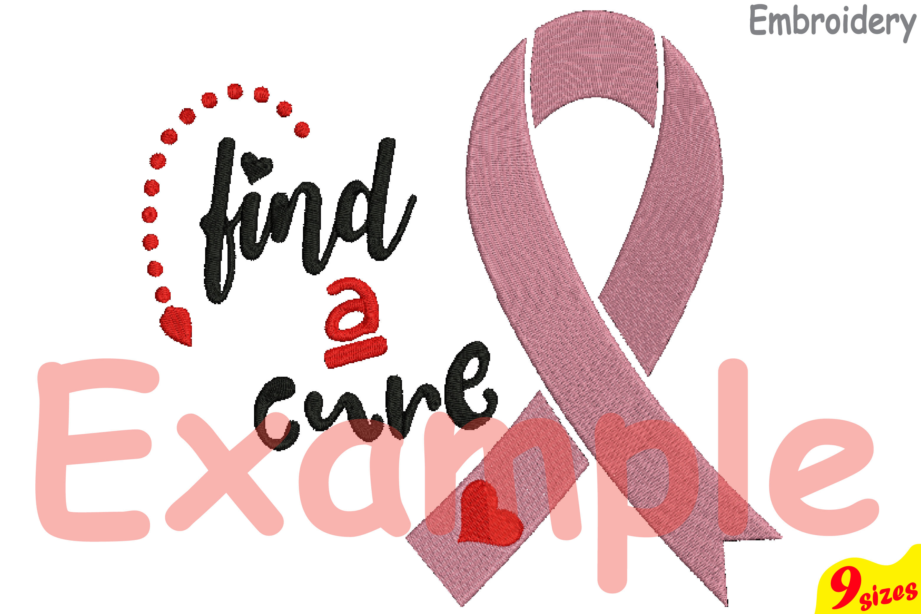 Breast Cancer Ribbon Designs for Embroidery Machine Instant Download ...