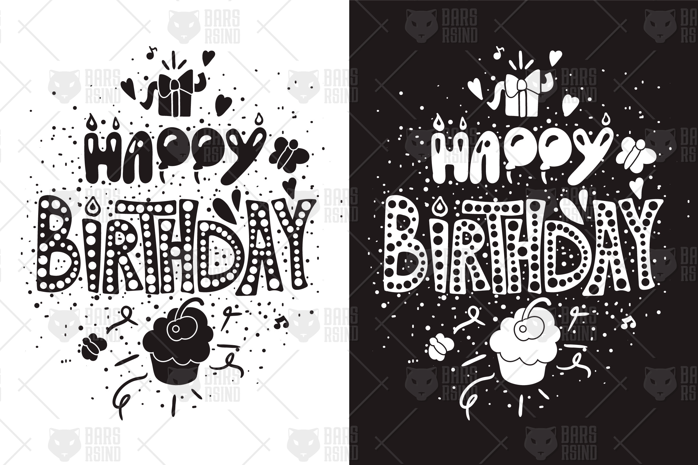 Vintage Happy Birthday Overlay