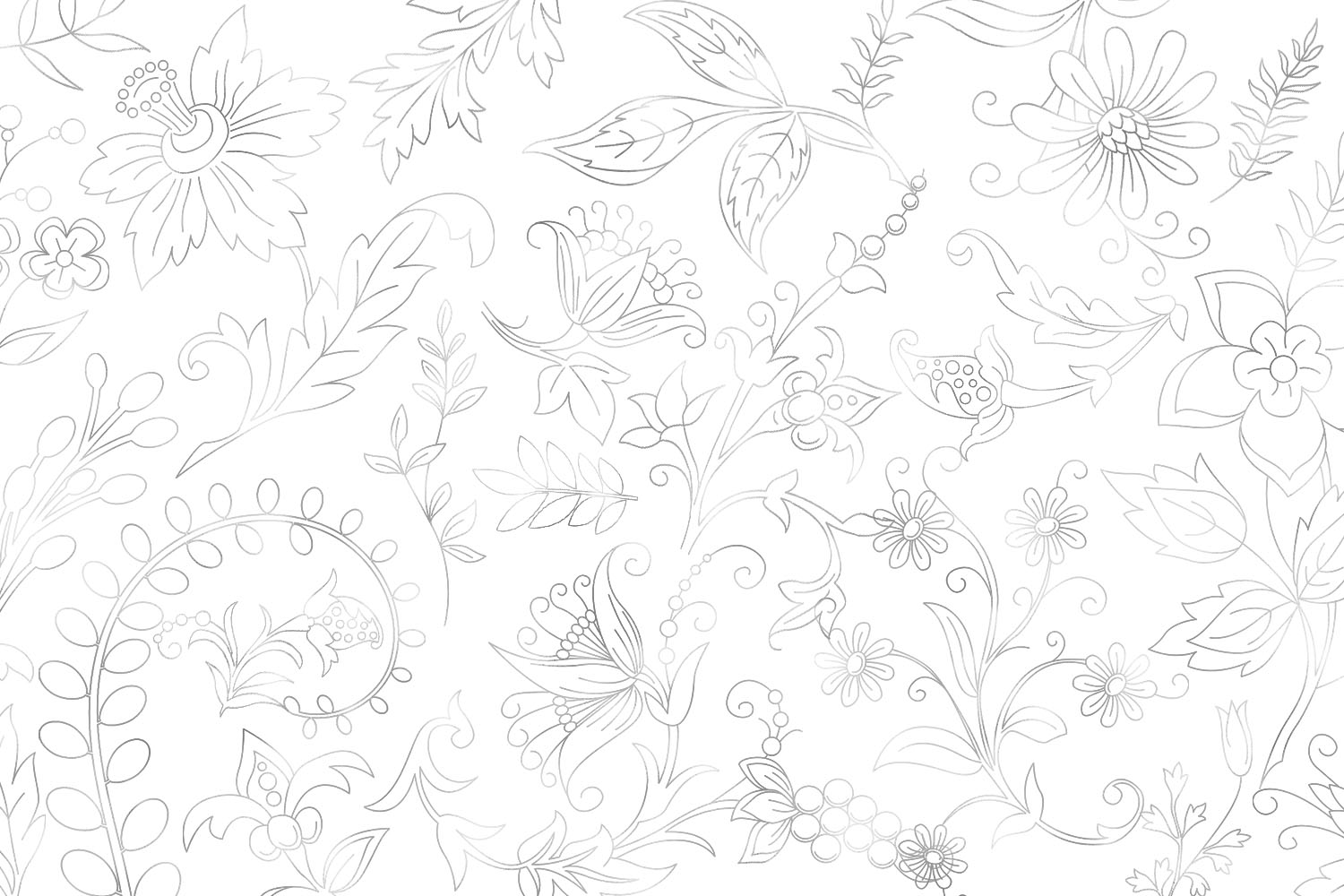 Silver Botanical Outline Elements (290166) | Illustrations | Design Bundles