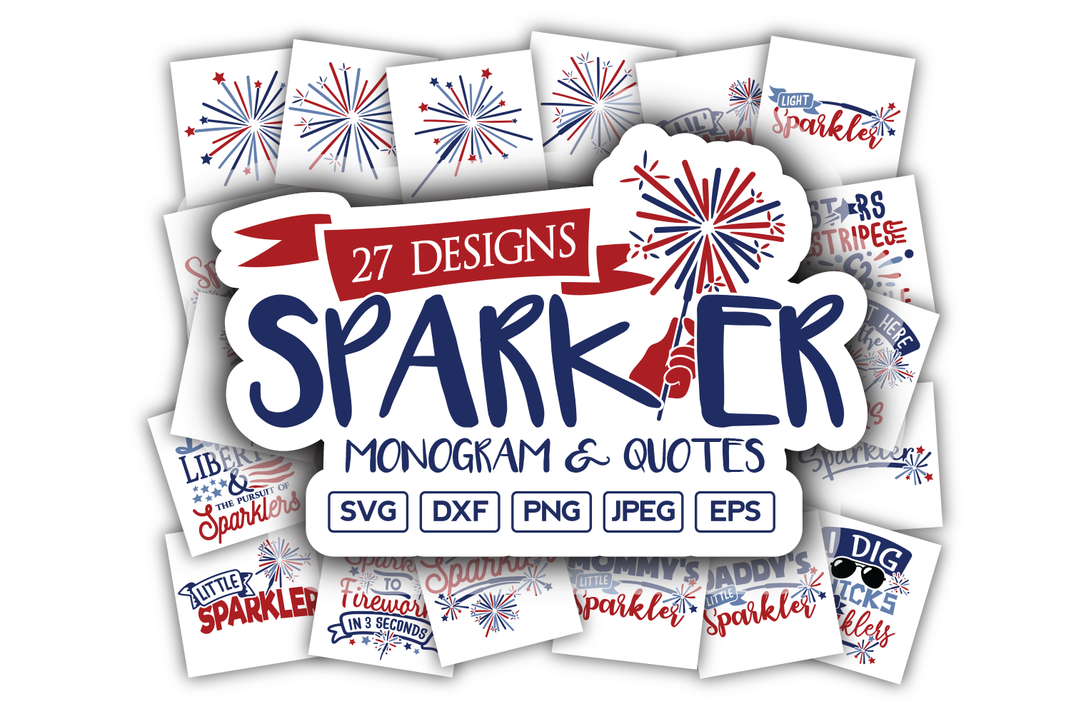 Sparkler SVG Bundle in SVG, DXF, PNG, EPS, JPEG
