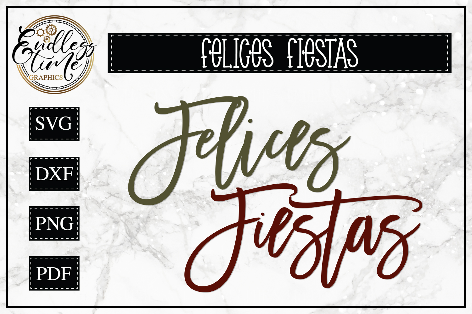 Felices Fiestas SVG - Happy Holidays in Spanish