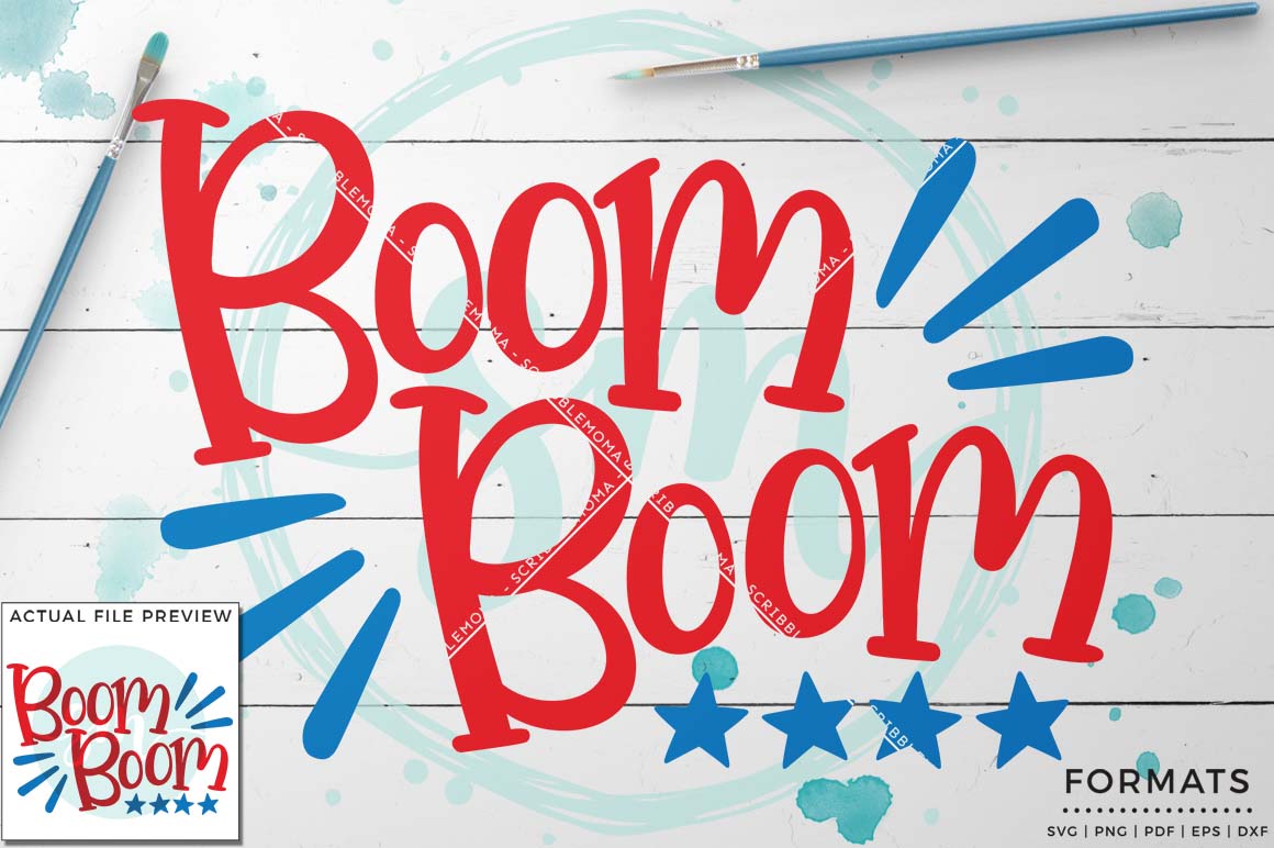 Boom Boom SVG (98889) | SVGs | Design Bundles