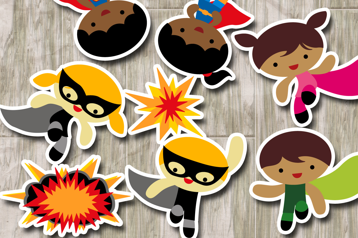 Superhero in action - Jumping kicking superheroes clip art (89000 ...
