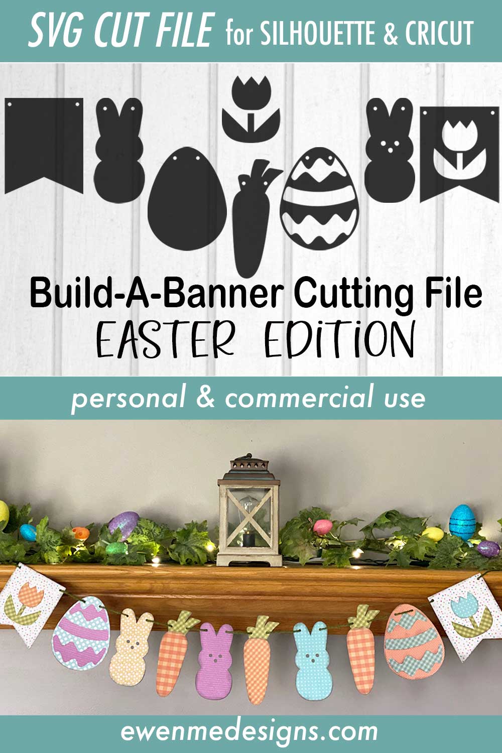 Easter Banner Cutting Files - Make Your Own Banner - SVG