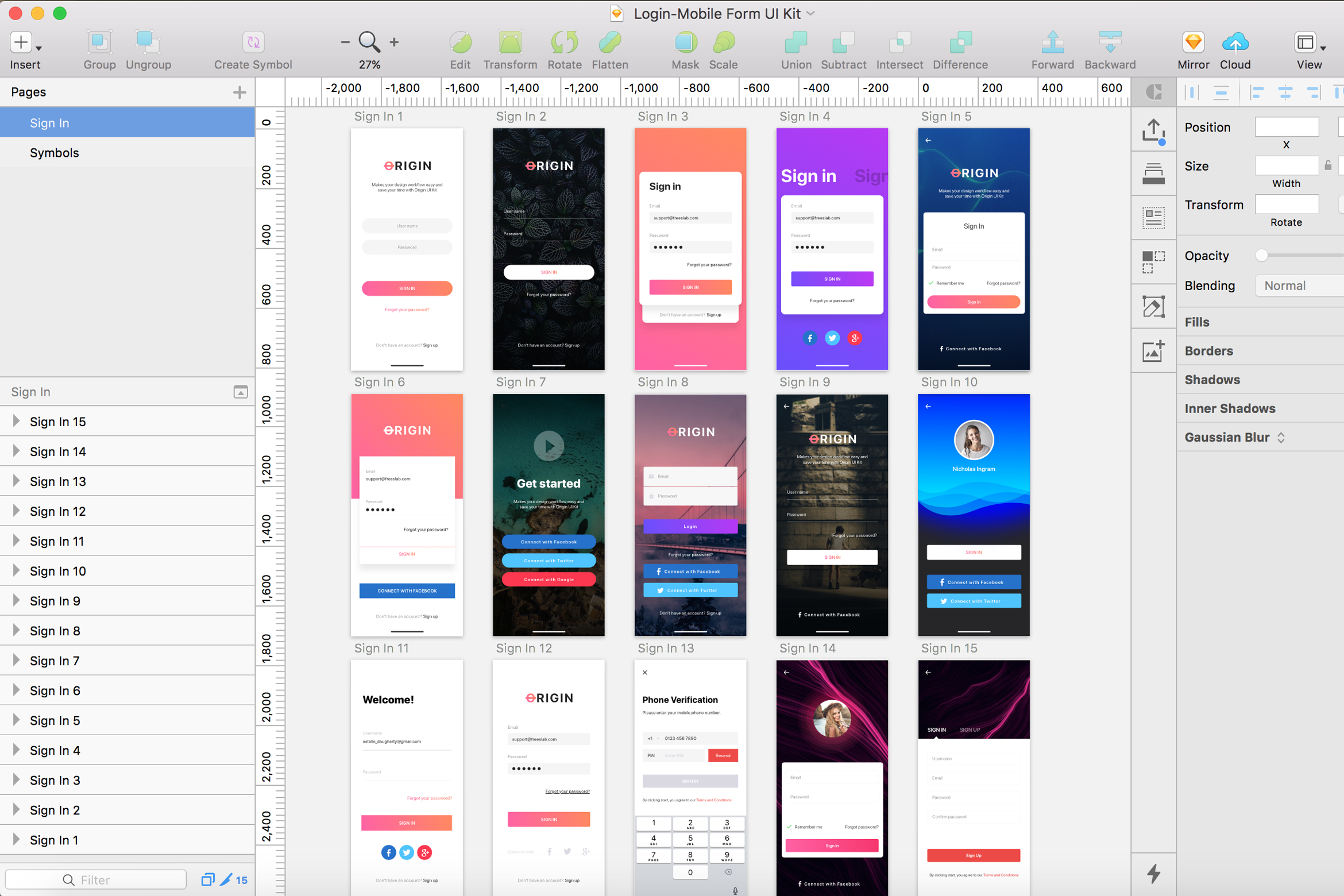 Login - Mobile Form UI Kit (49629) | Web Elements | Design Bundles