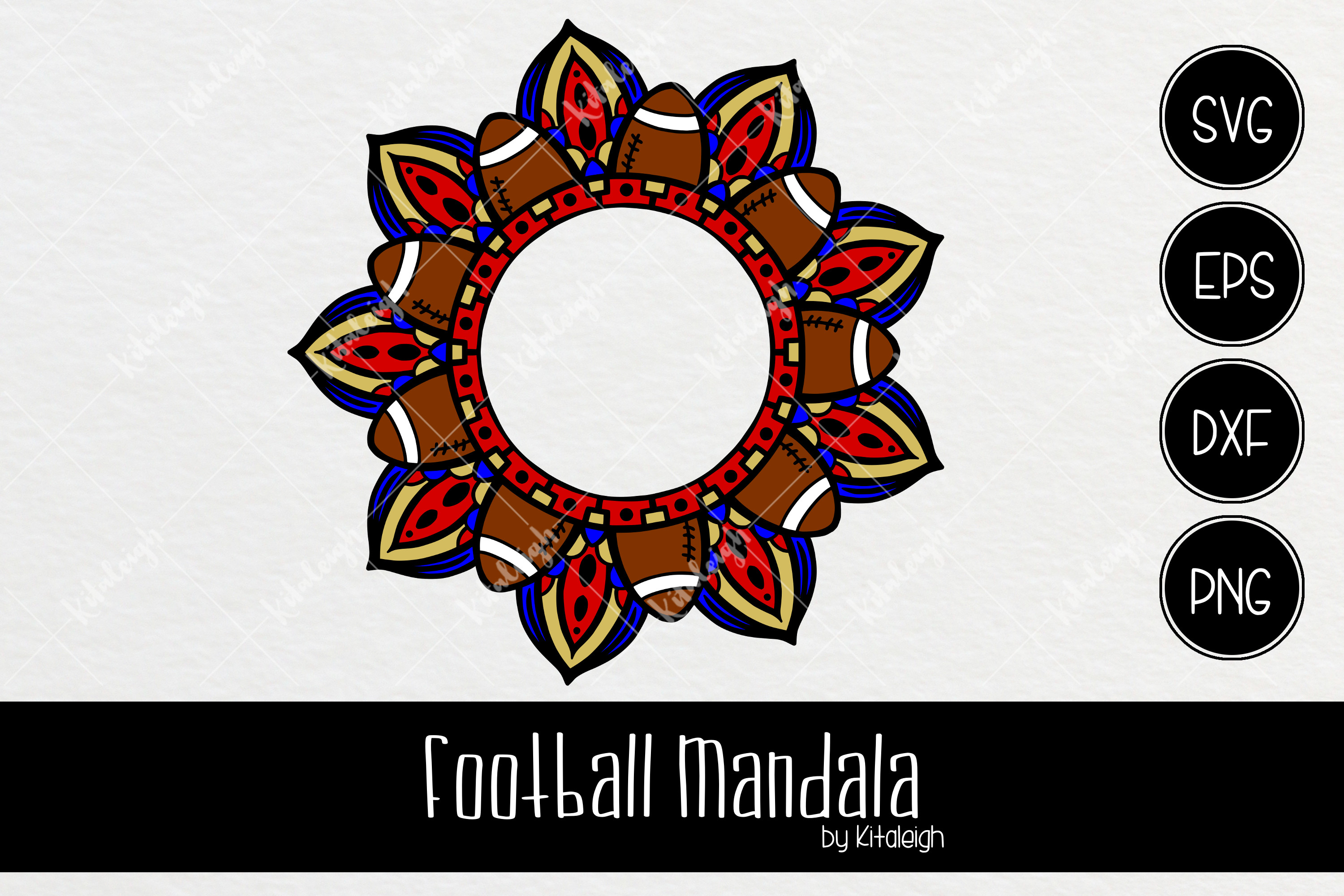 Football Monogram Mandala