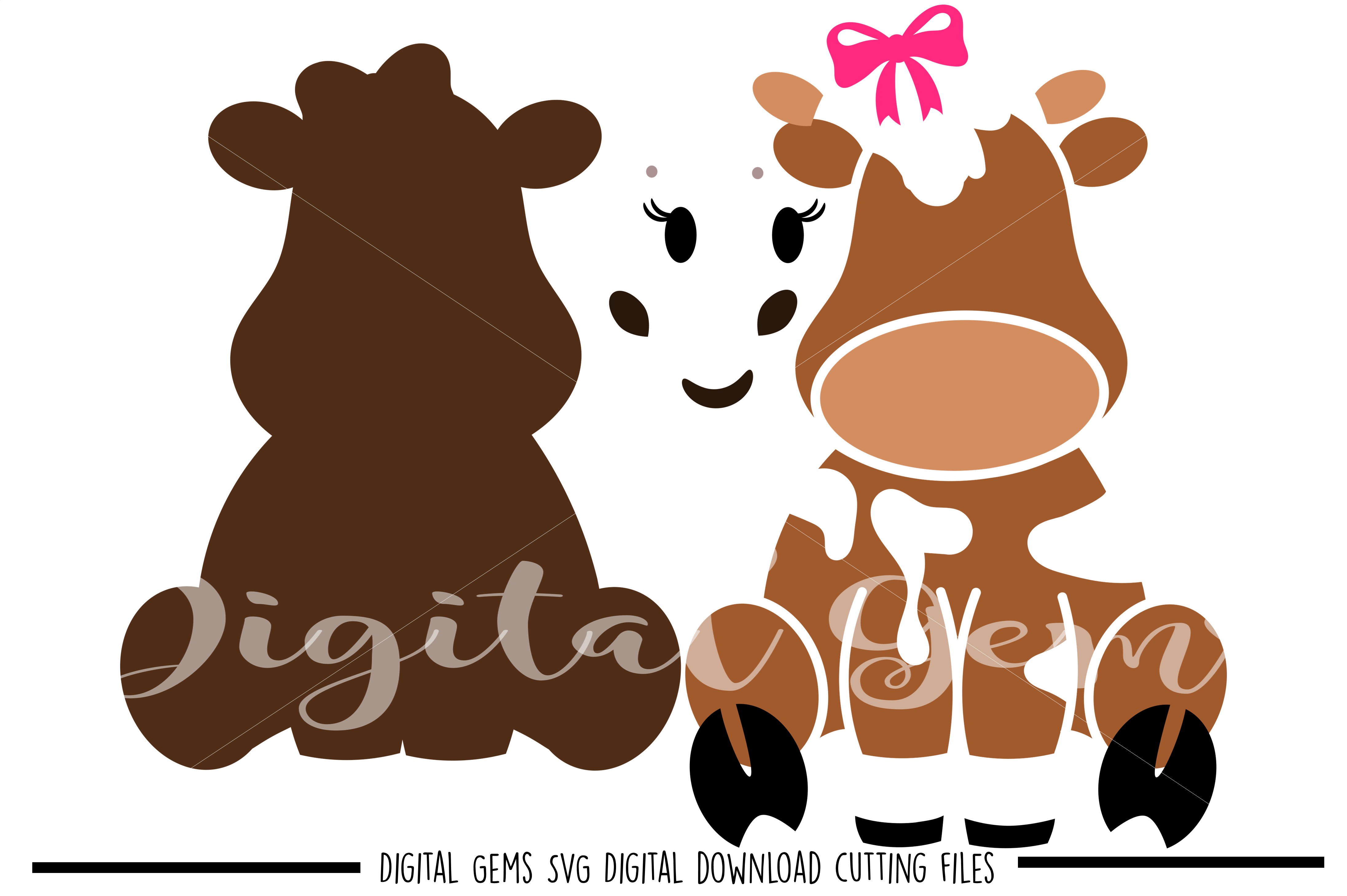Cows SVG / DXF / EPS / PNG files