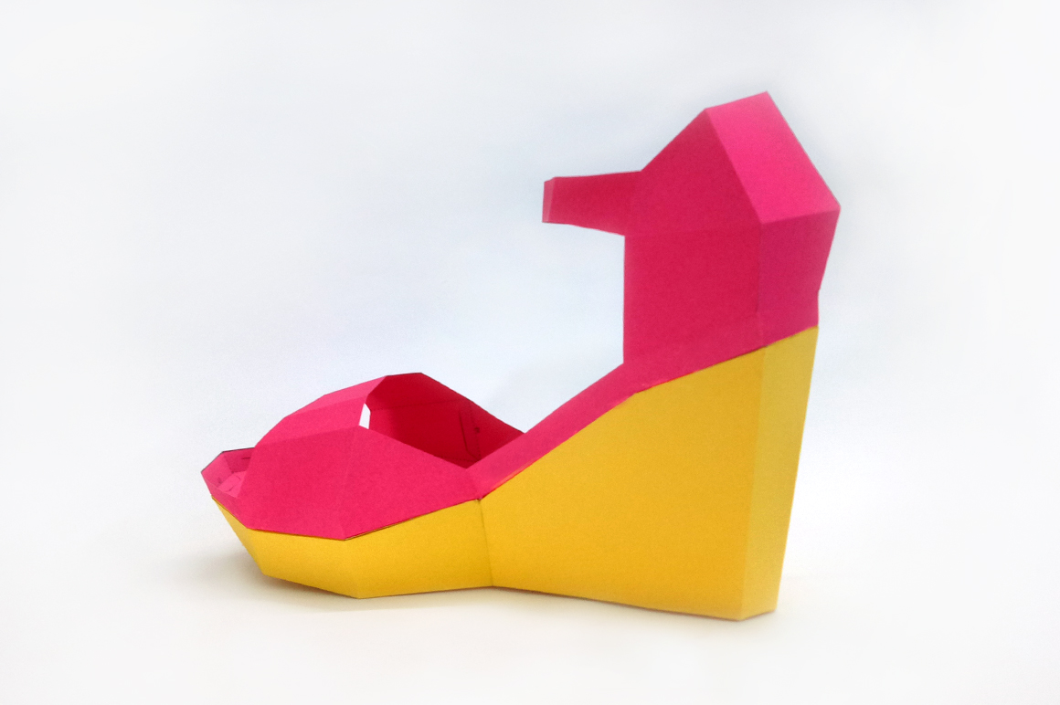 Diy High Heel Shoe 3d Papercraft 34351 Printables Design Bundles
