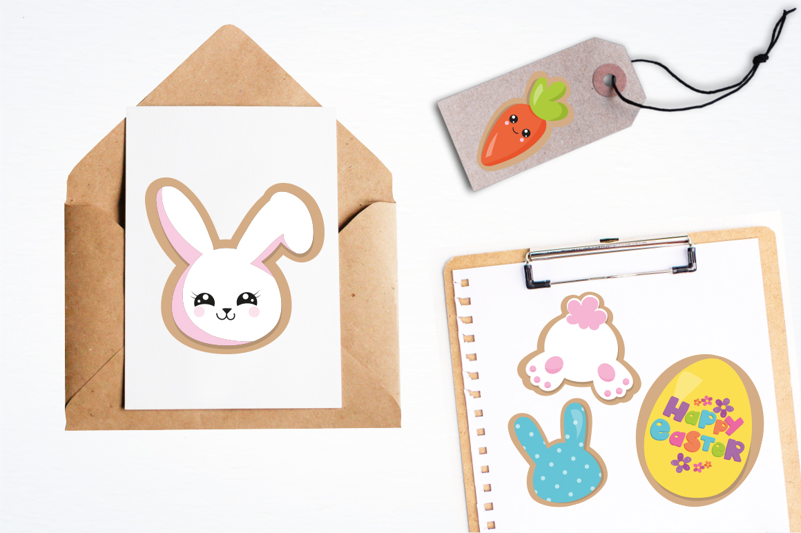 Easter cookies graphics and illustrations, vector