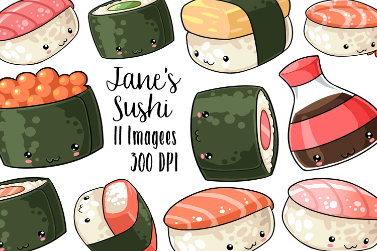 Kawaii Sushi Clipart
