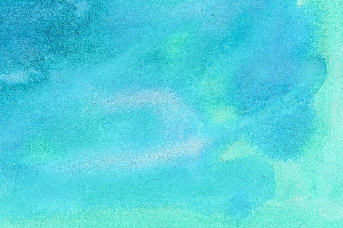 True Watercolor. Turquoise.