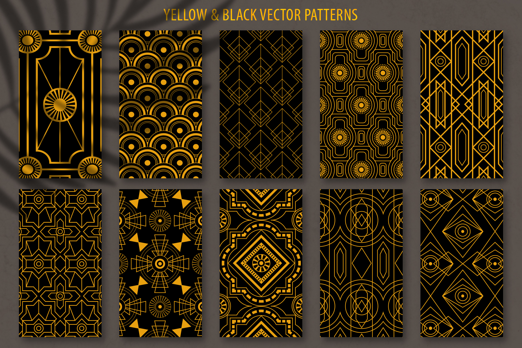 Geometric Art Deco Patterns 20 Seamless Vector Patterns