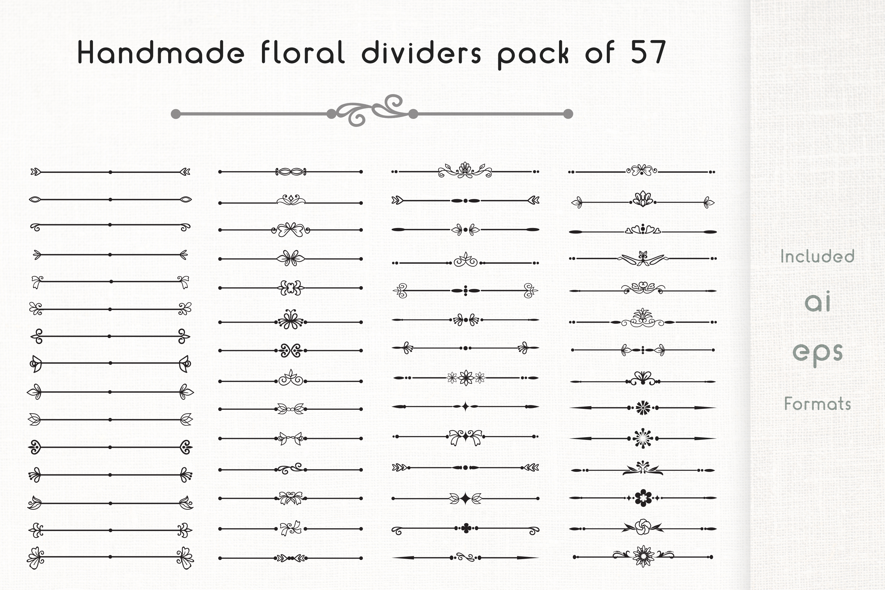 Handmade Floral Dividers Pack