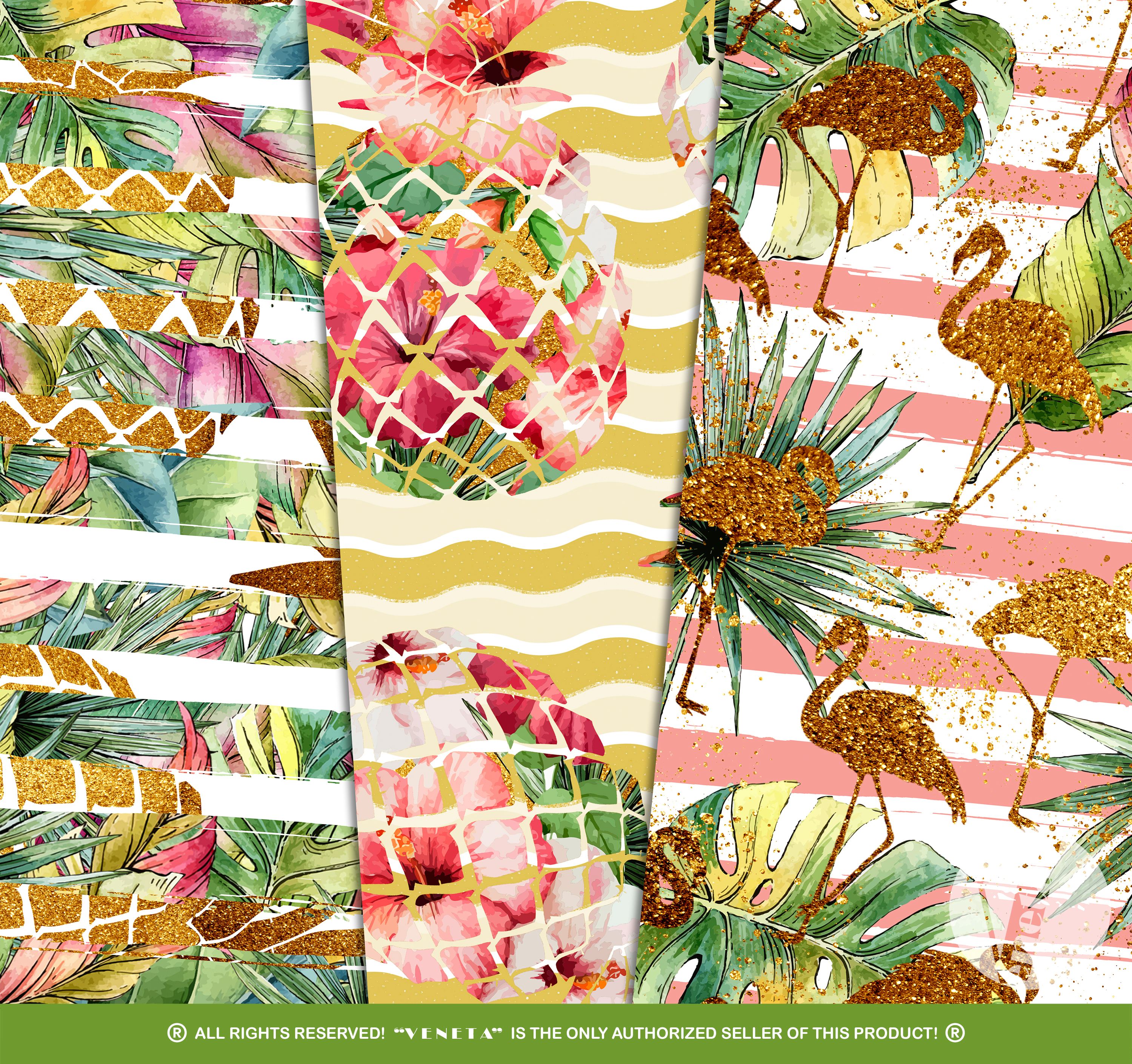 Tropical Fun |Digital Paper Pack | Aloha | Hawaii Kit (103093 ...