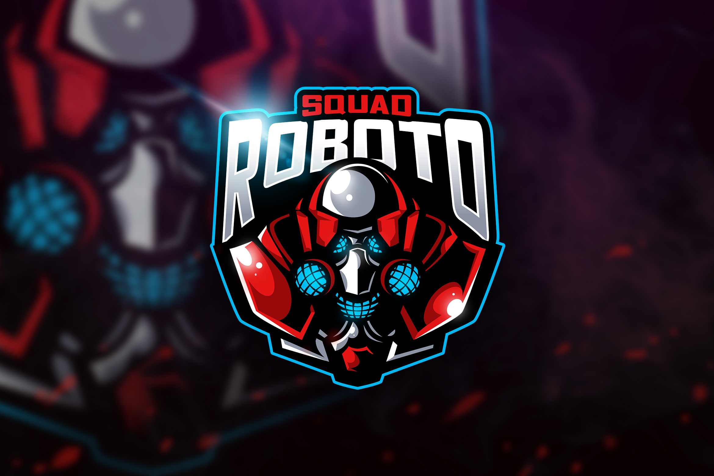 Roboto 2 - mascot logo (317149) | Logos | Design Bundles