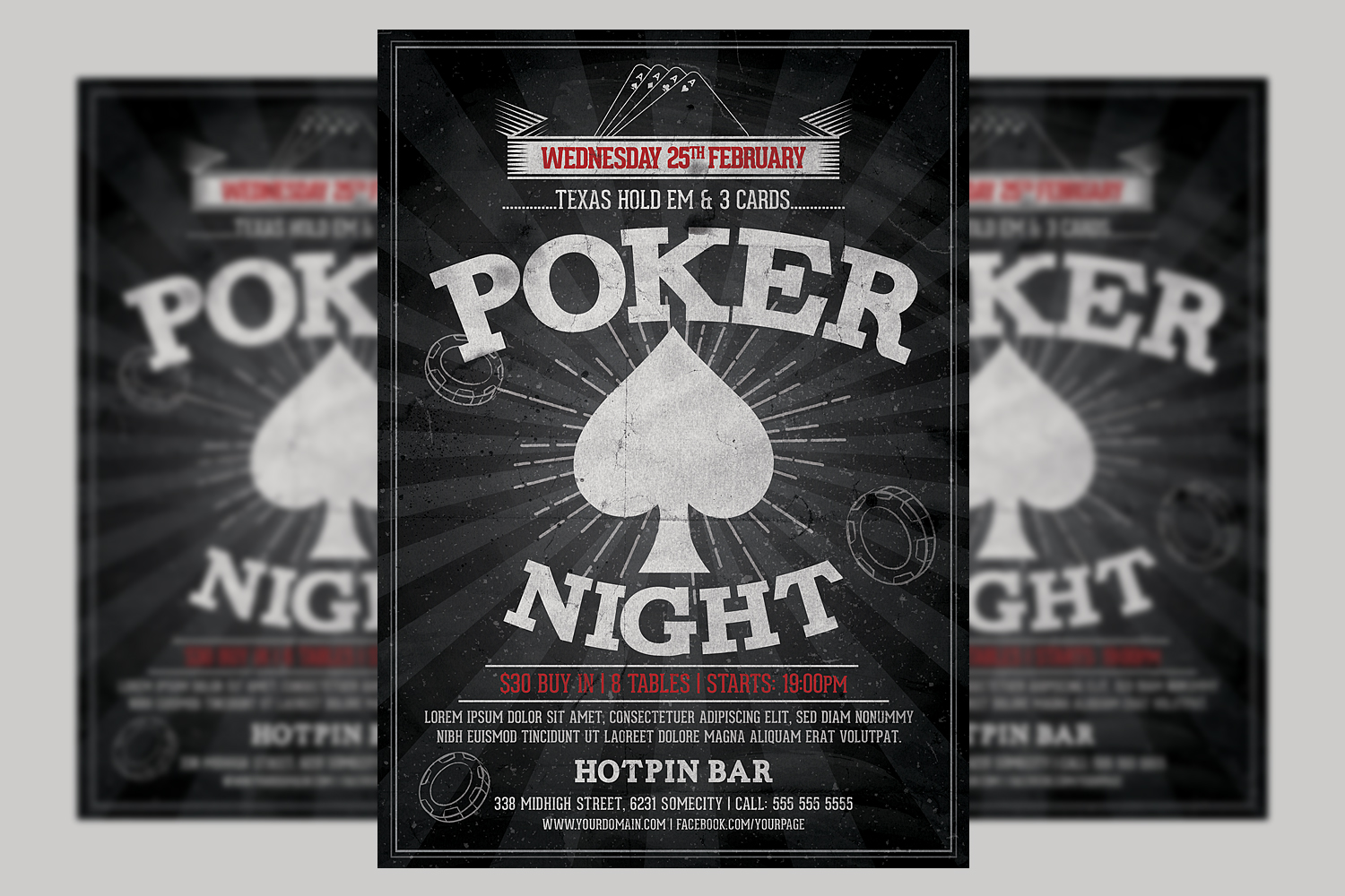 Poker Night Flyer Template