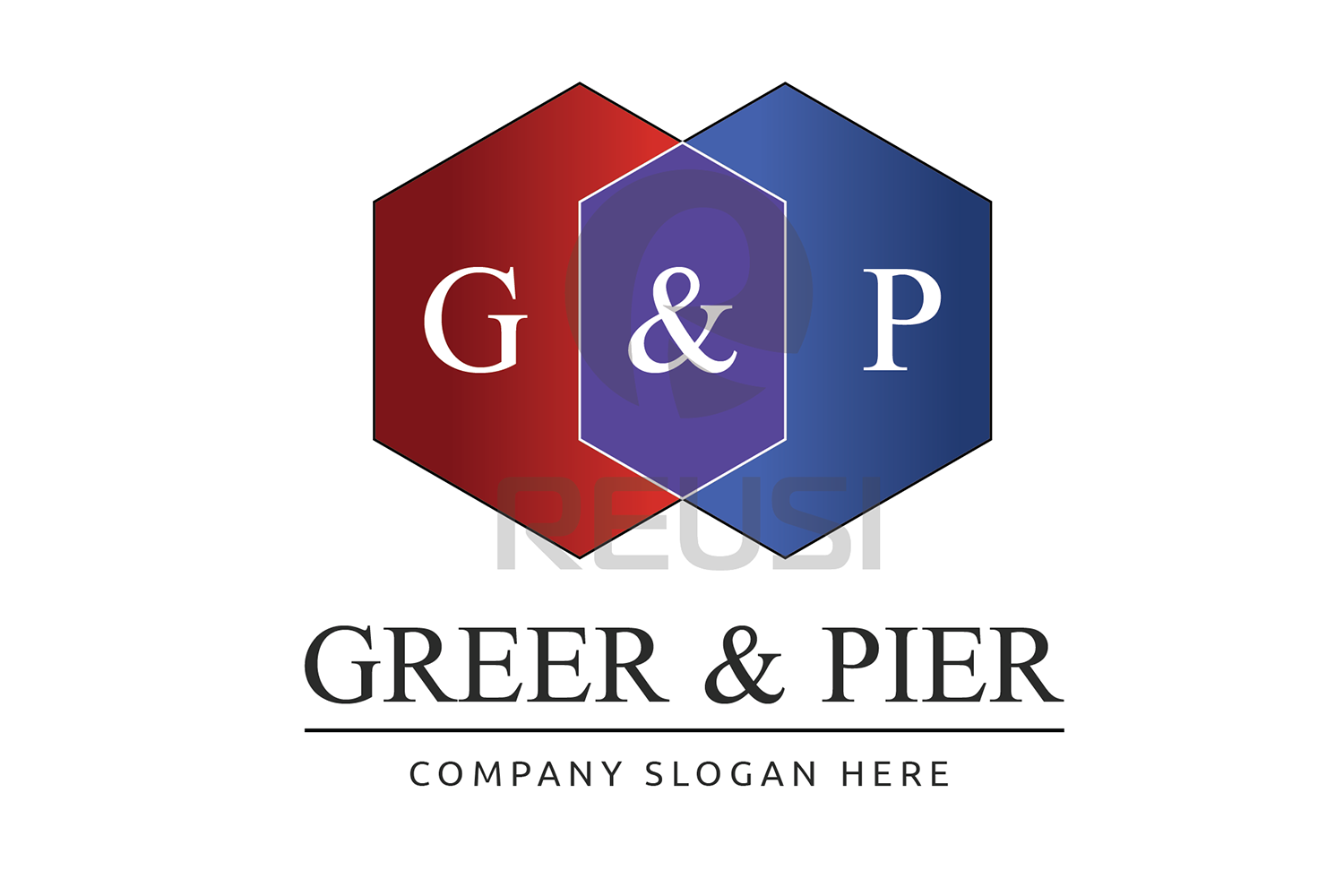Greer & Pier Logo Template (88293) | Logos | Design Bundles