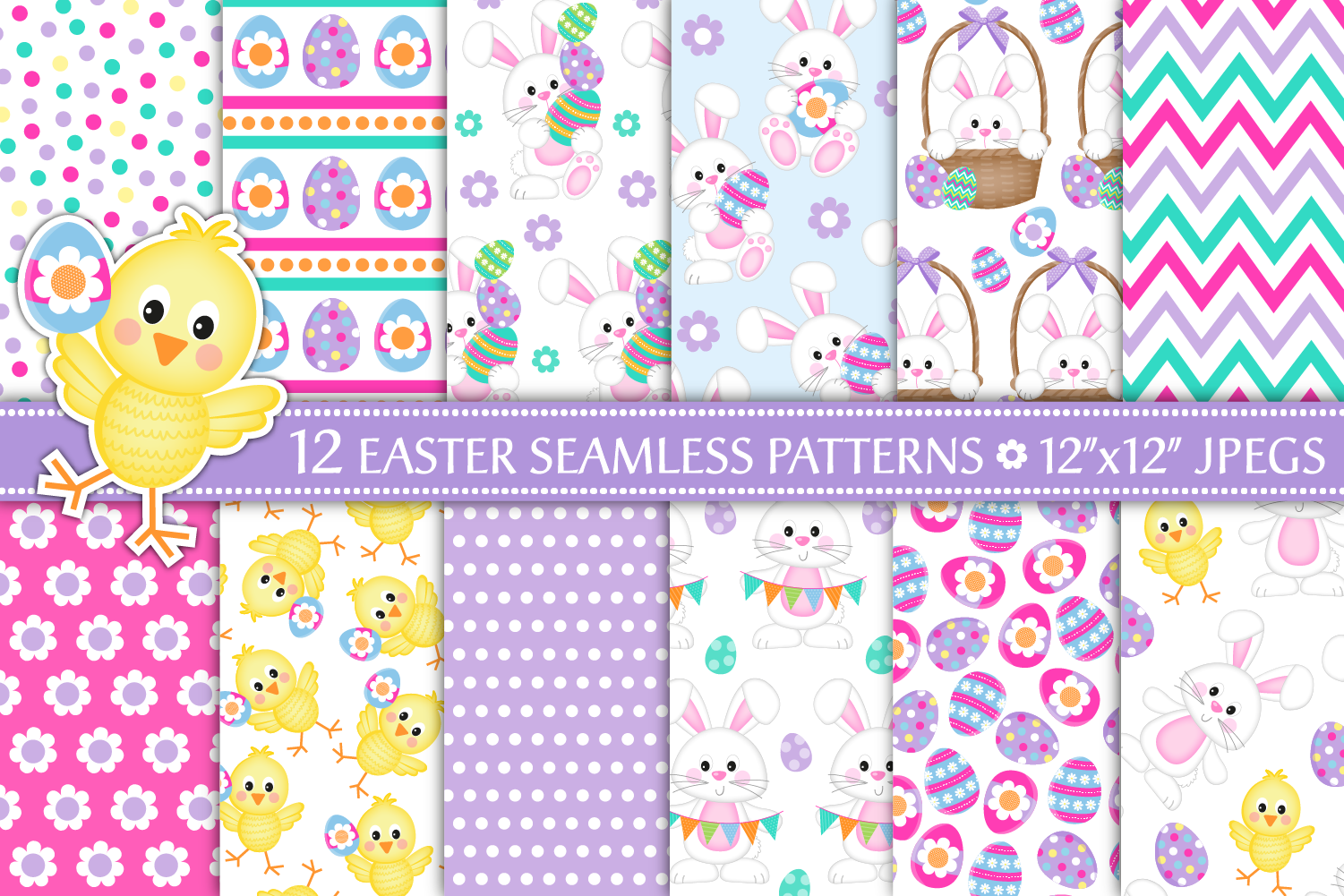 easter digital paper, easter patterns, Easter, easter