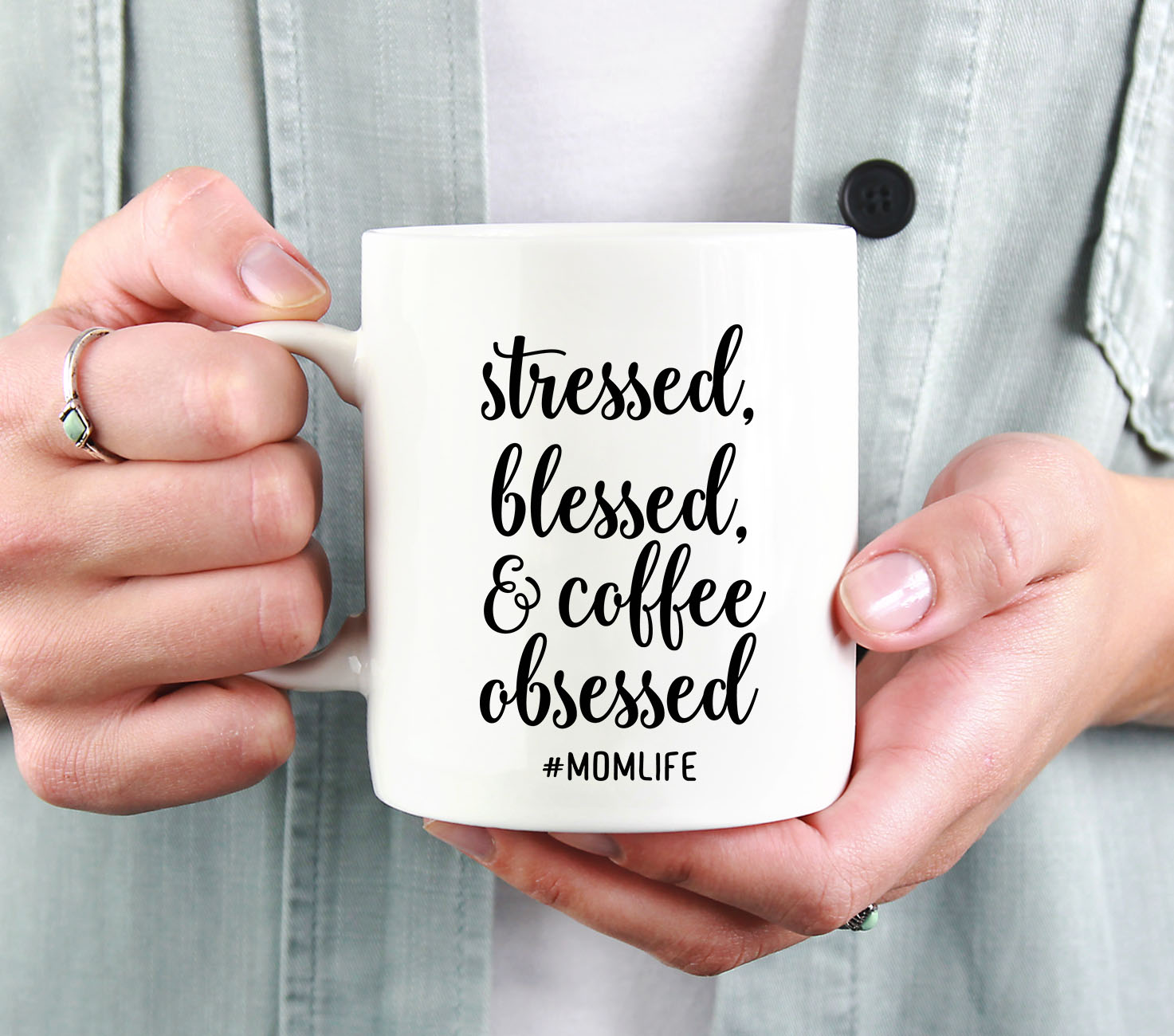 stressed, blessed & coffee obsessed Printable