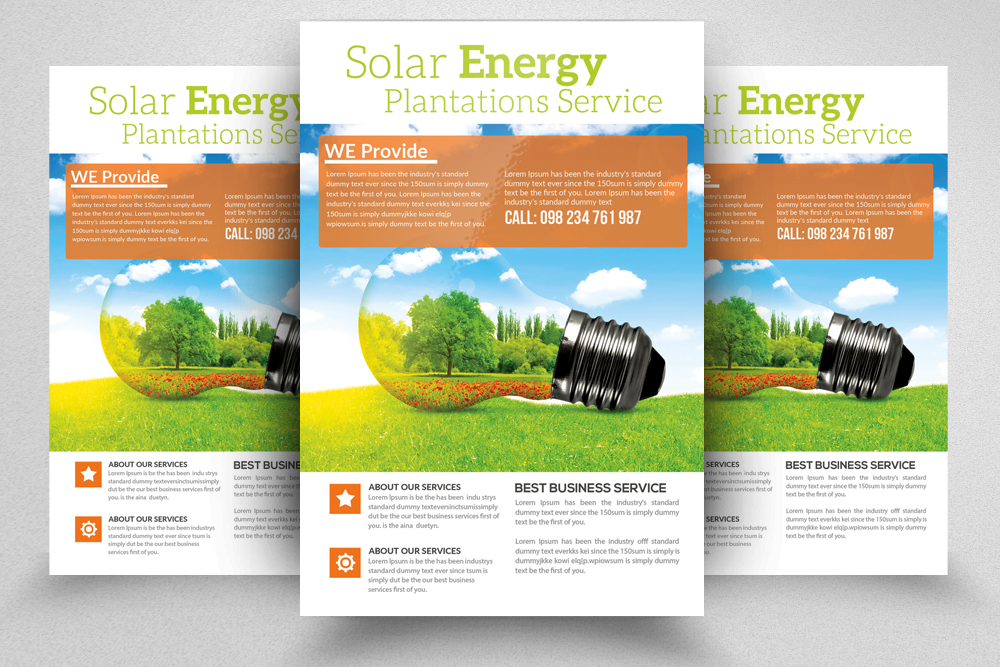 Renewable Energy - Go Green Flyer Templates (53163) | Flyers | Design ...