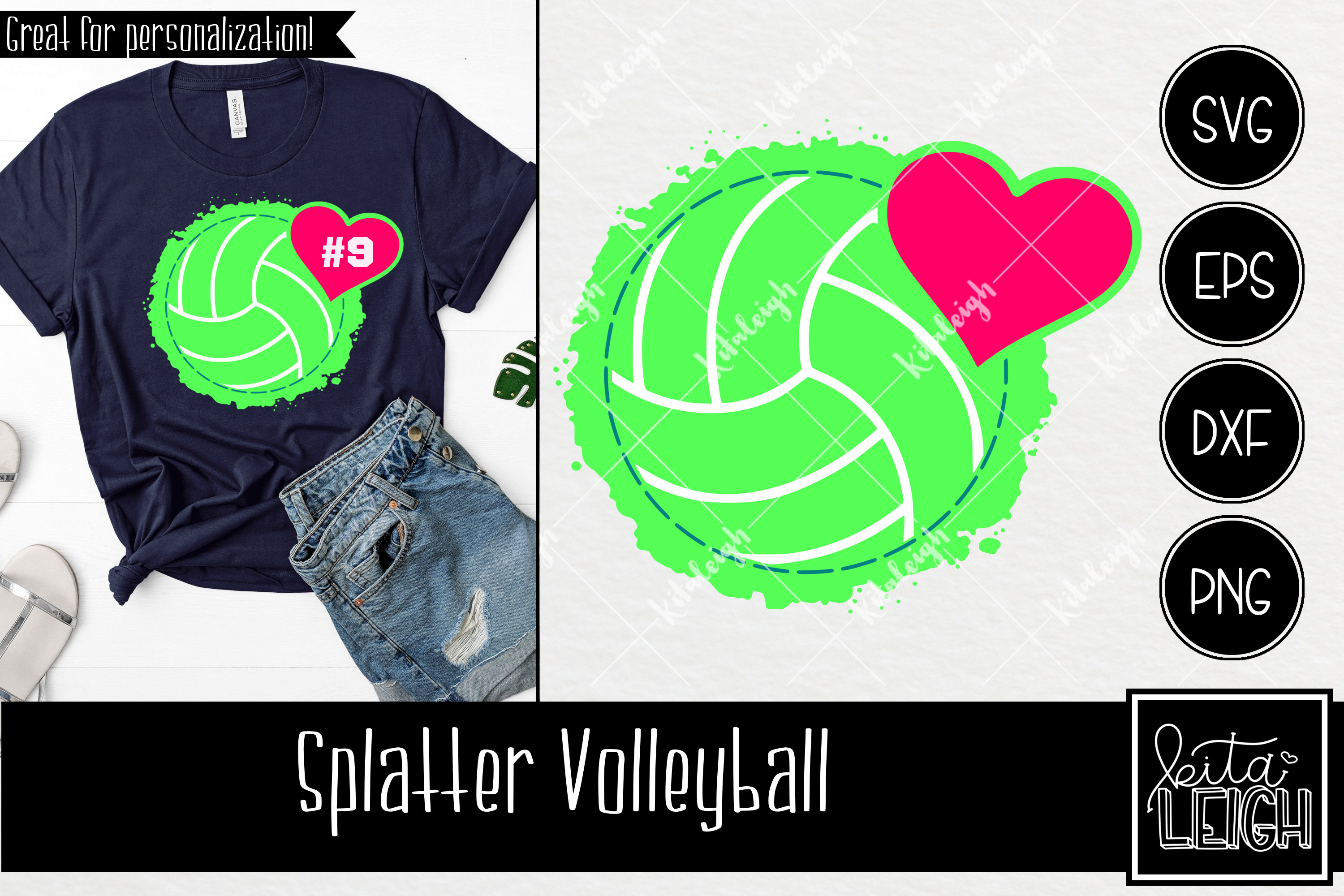 Splatter Volleyball (88674) | Illustrations | Design Bundles