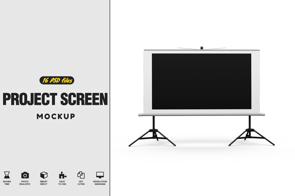 Projector Screen Mockup (41984) | Mock Ups | Design Bundles