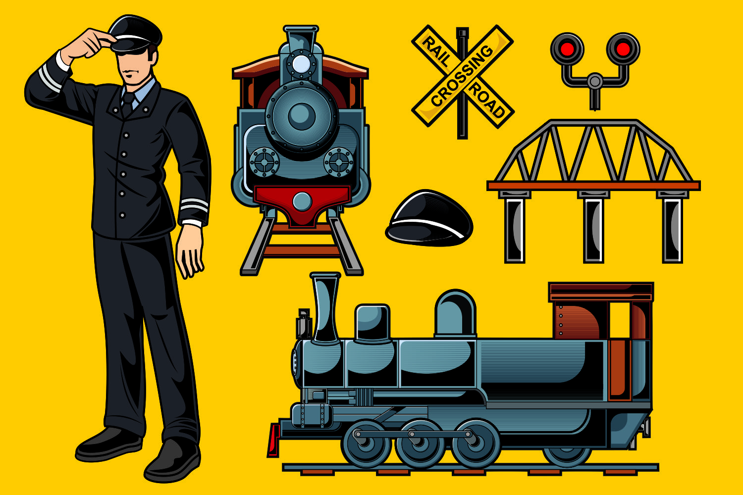 Train Driver Vector Pack