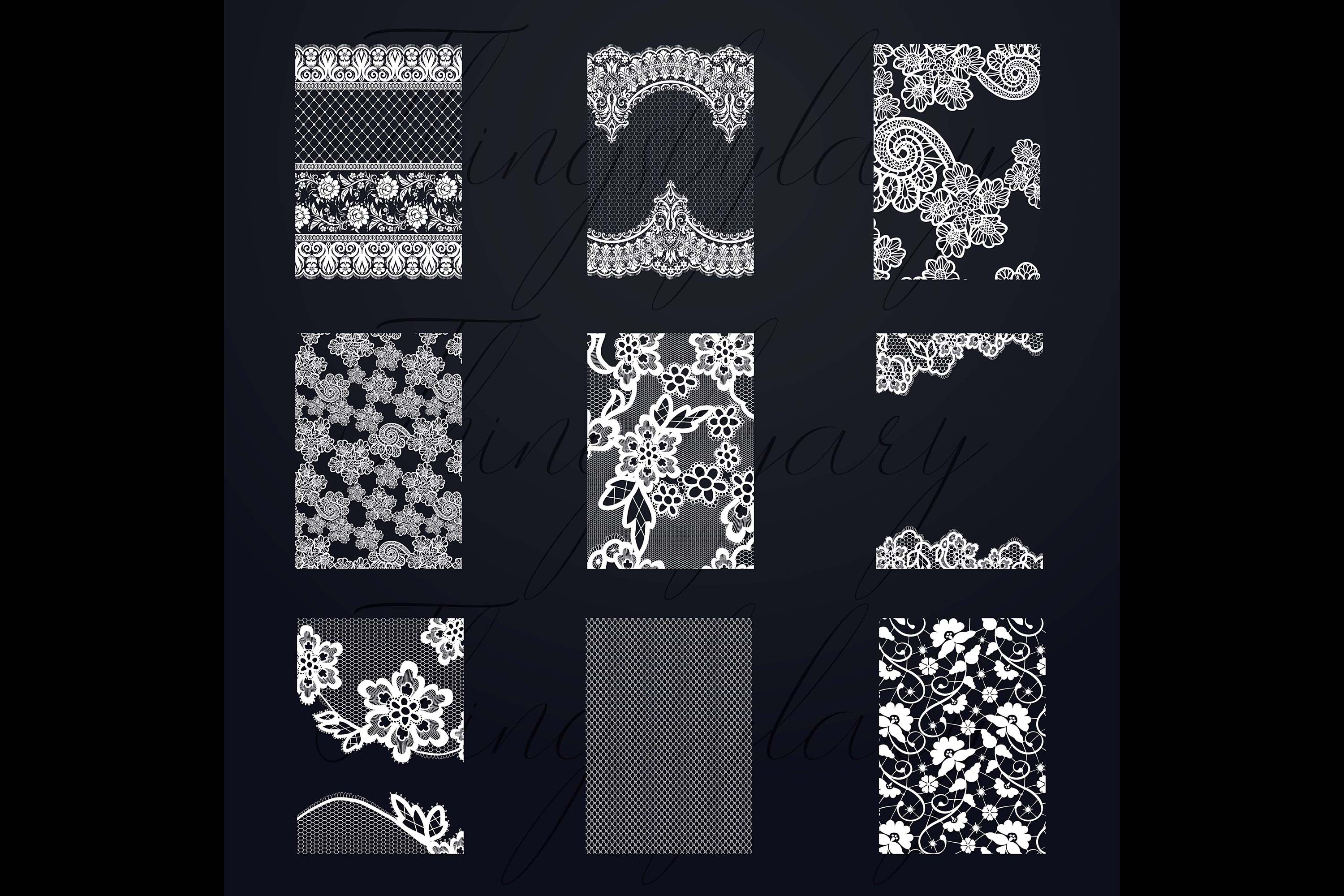 27 White Lace Border Frame Overlay Images A4 Size (186457) | Card ...