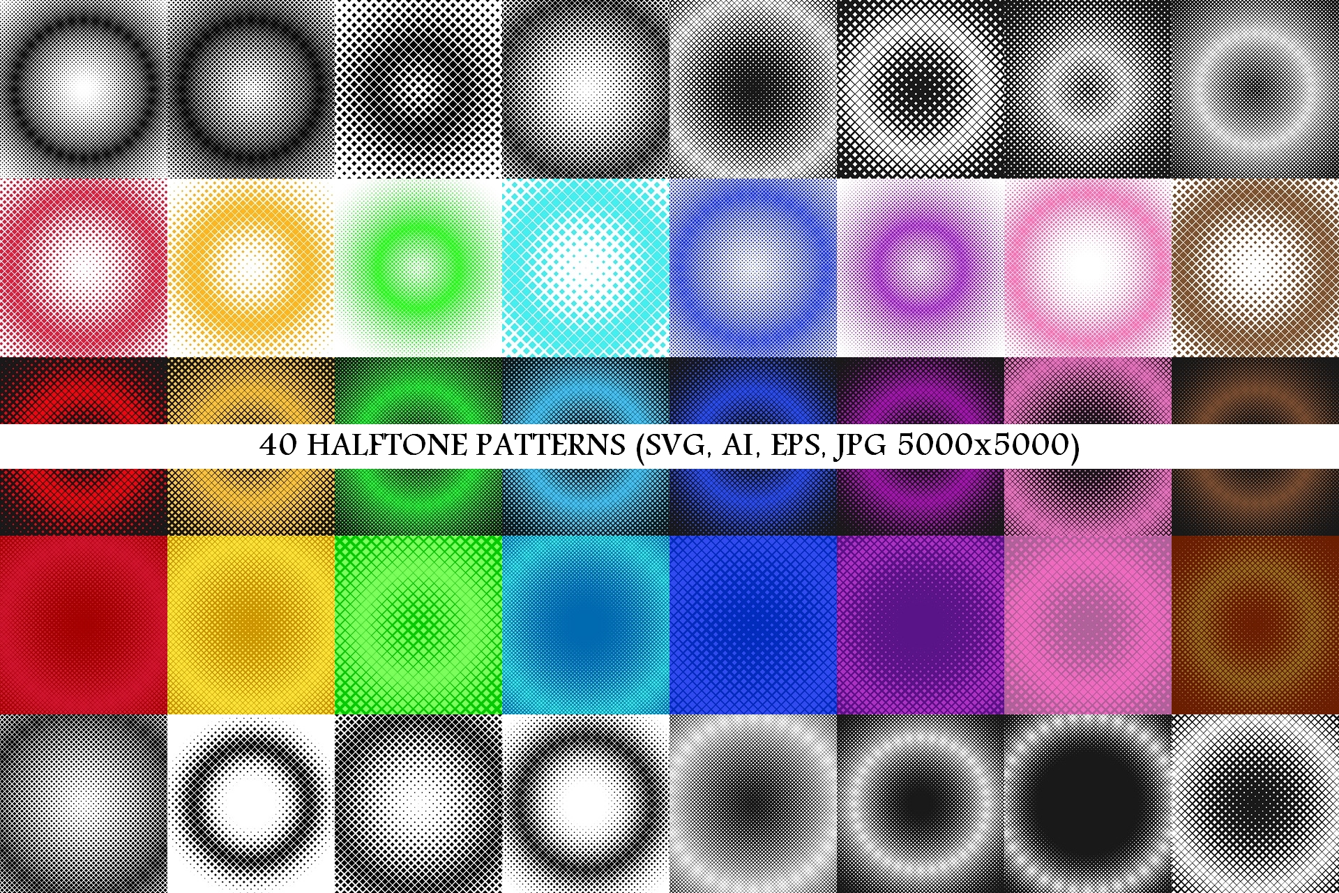 40 Halftone Patterns
