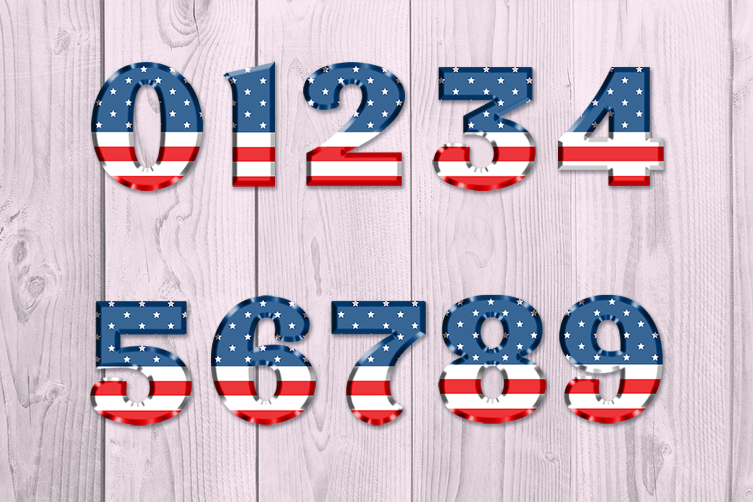American Flag alphabet clipart Digital alphabet
