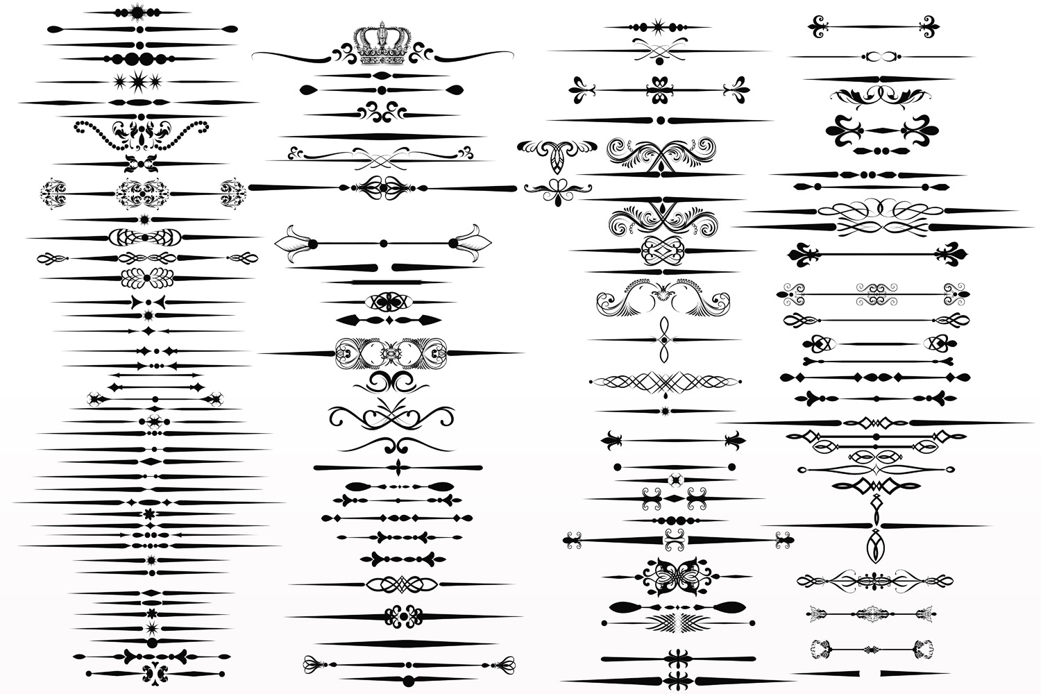 Set of vintage flourishes (96955) | Decorations | Design Bundles