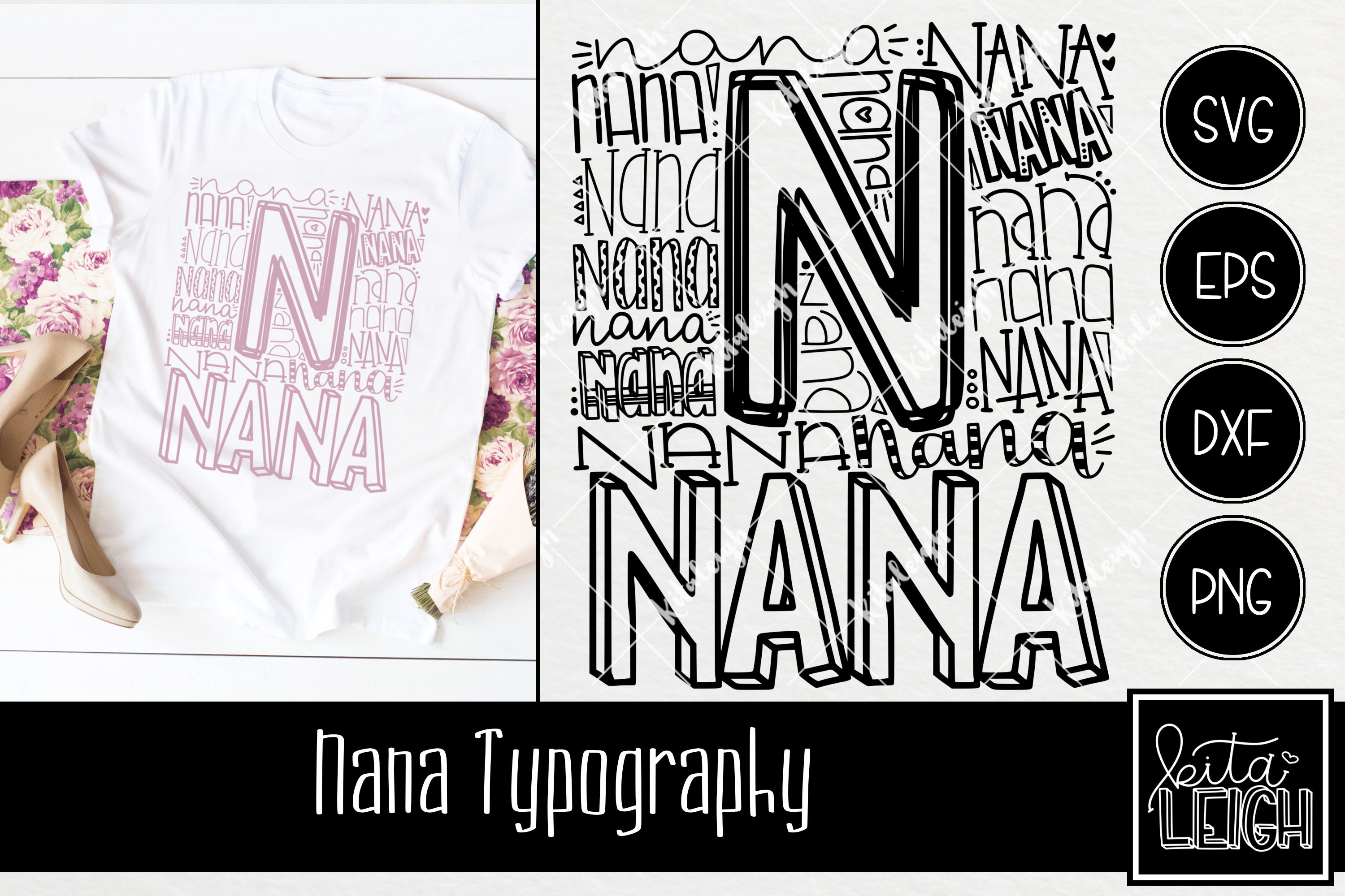 Nana Typography (190063) | Hand Lettered | Design Bundles