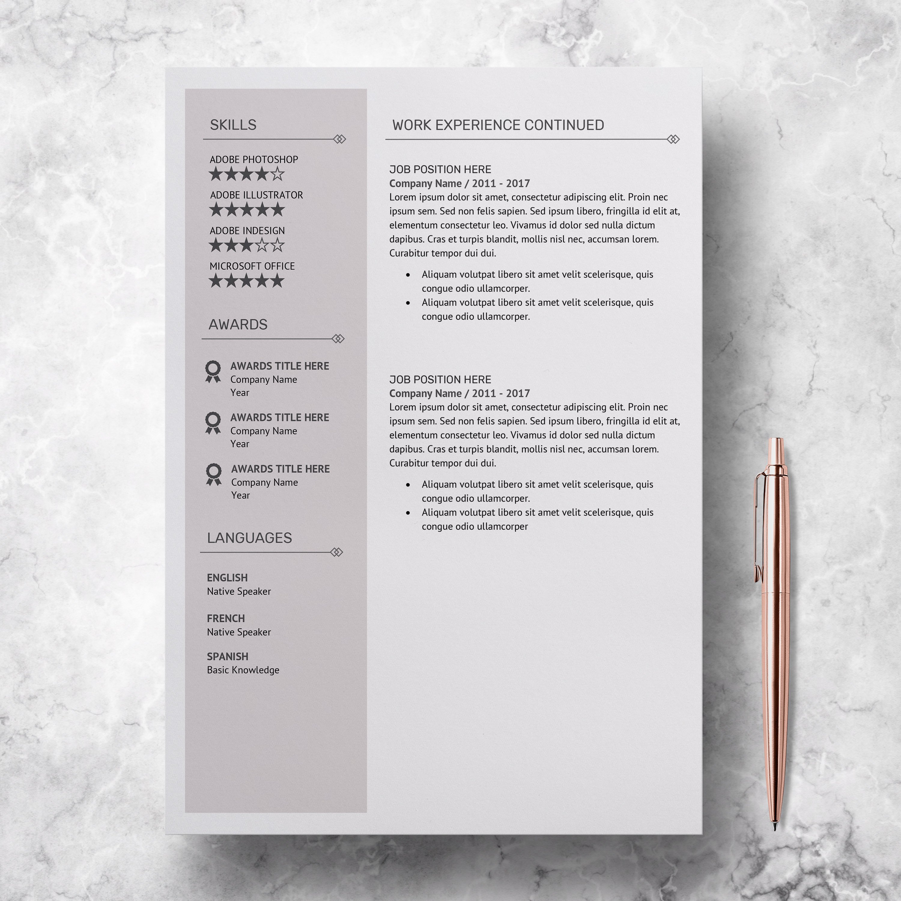 Resume | CV Template Cover Letter - Amanda Edwards