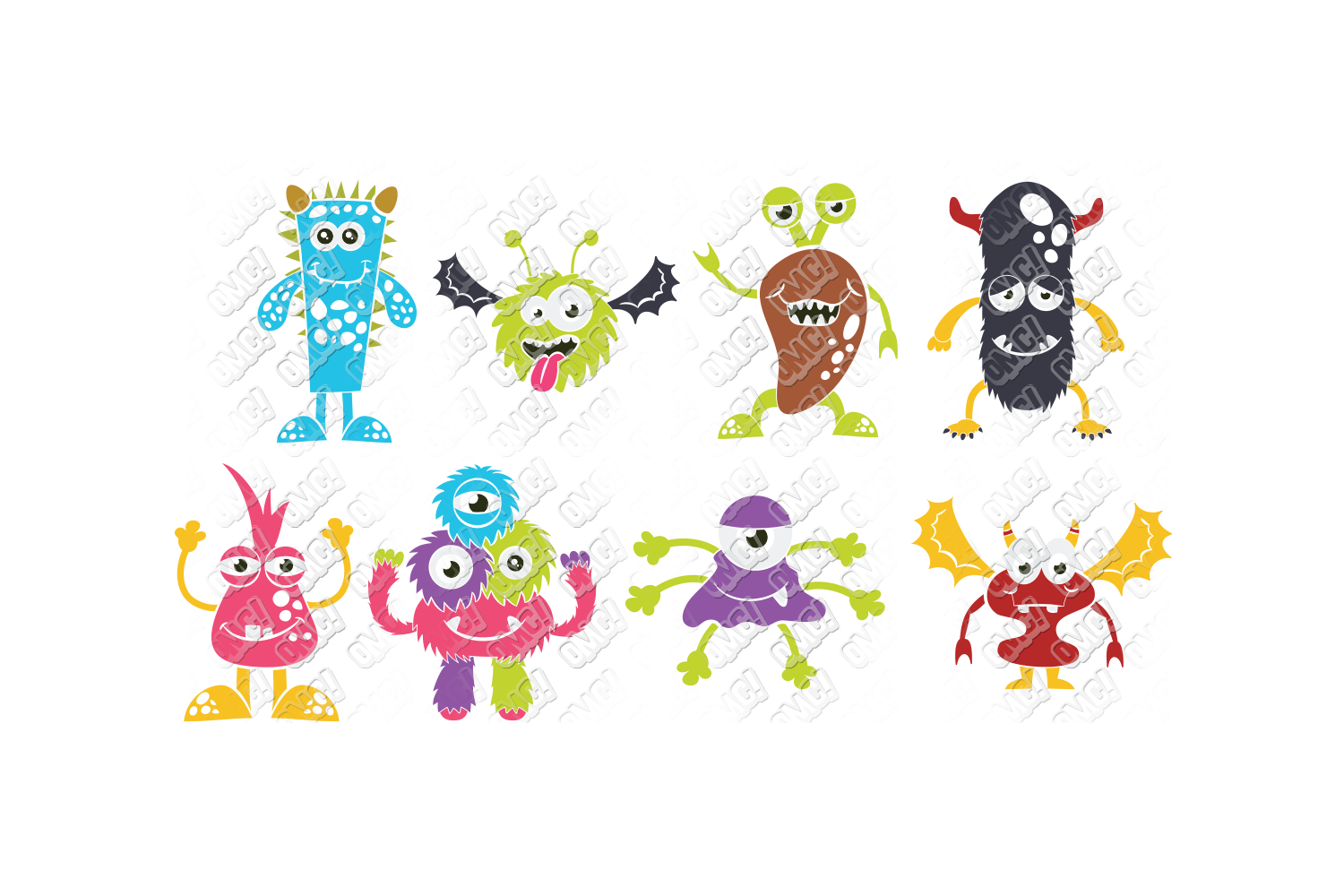 Monster SVG Bundle Halloween in SVG, DXF, PNG, EPS, JPEG (138612) | Cut ...