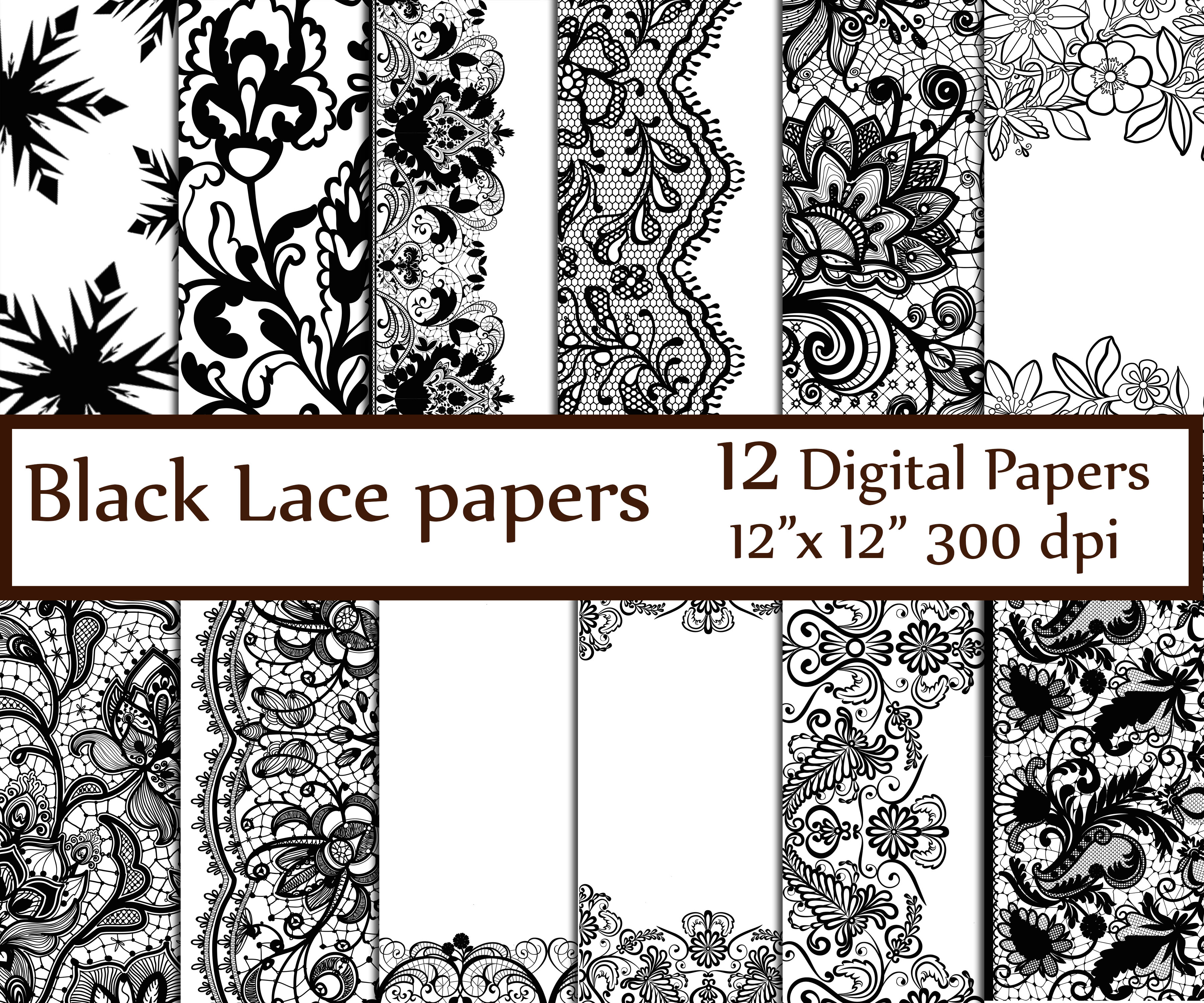 Black White digital paper (30221) | Backgrounds | Design Bundles