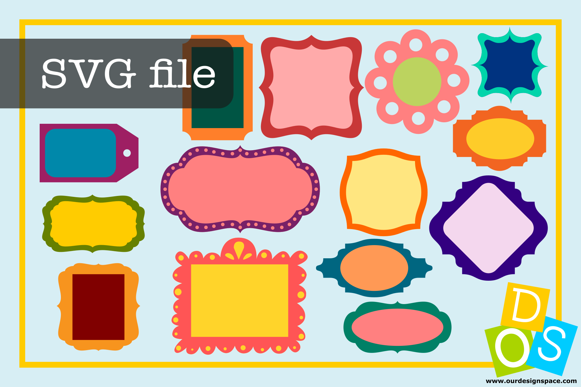 Frames and Tags SVG files for crafters (96555) | SVGs | Design Bundles