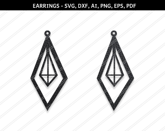 Diamond earrings svg , Jewelry svg, leather jewelry, Cricut (87276 ...