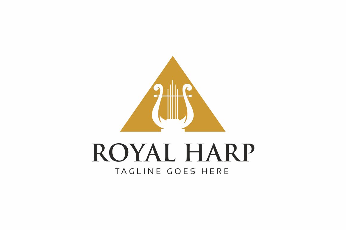 Music Harp Logo Template (149717) | Logos | Design Bundles