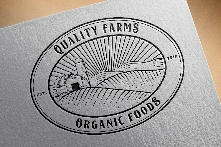 vintage farm logo design