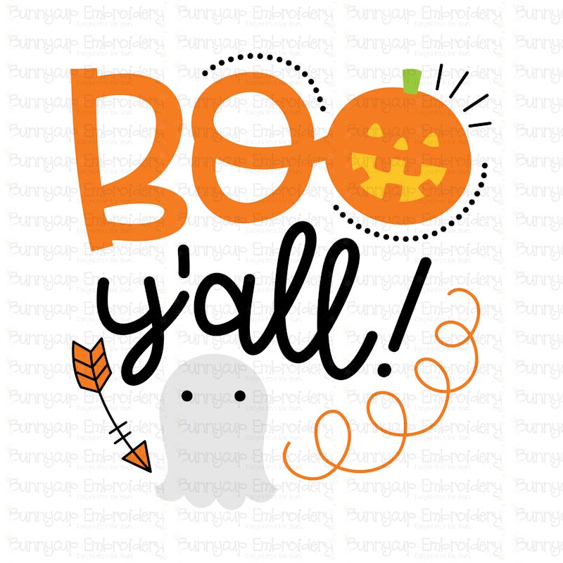 Boo Y'all - SVG, Clipart, Printable (359144) | Cut Files | Design Bundles