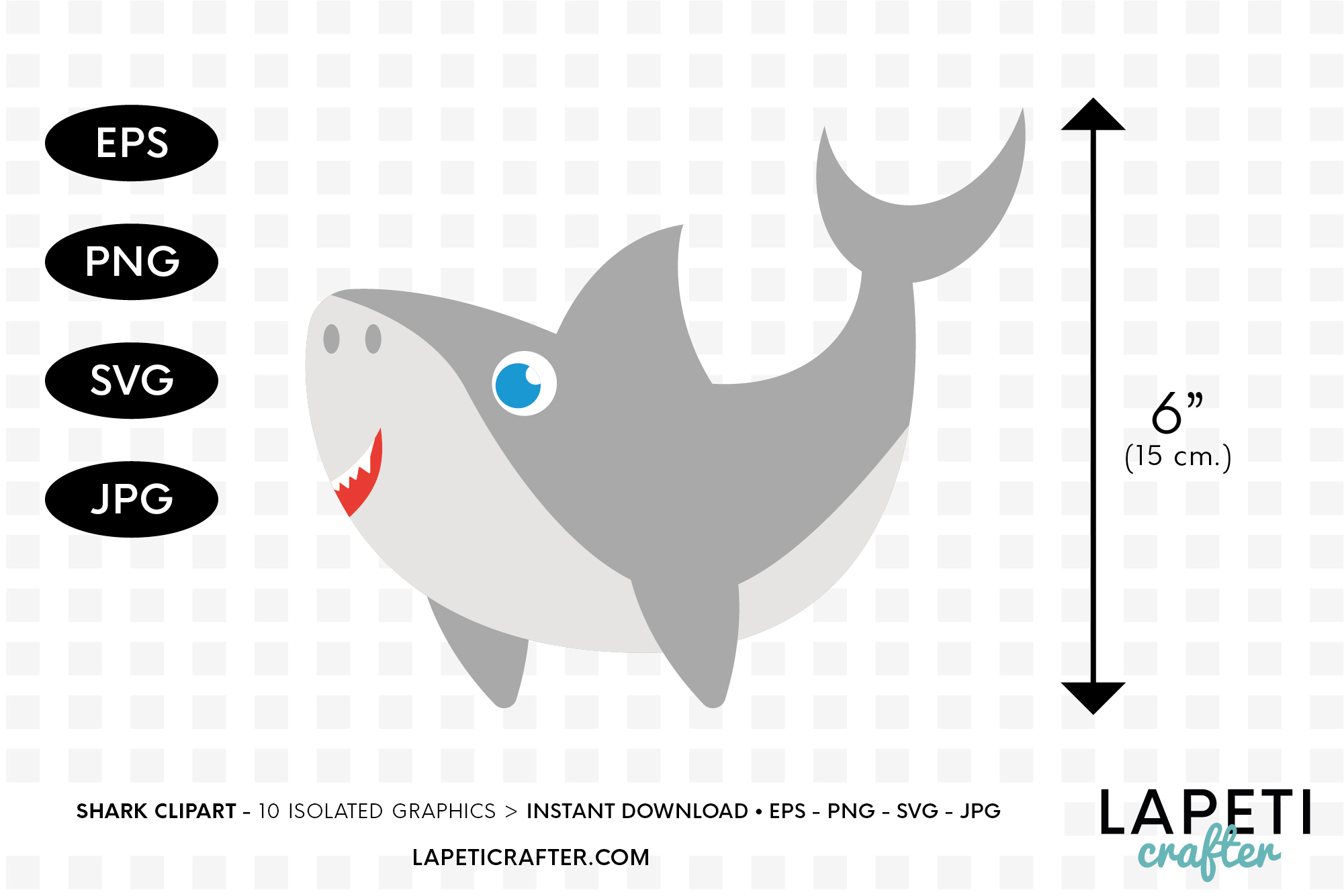 Shark illustration, 10 grey shark clipart svg, eps, jpg, png