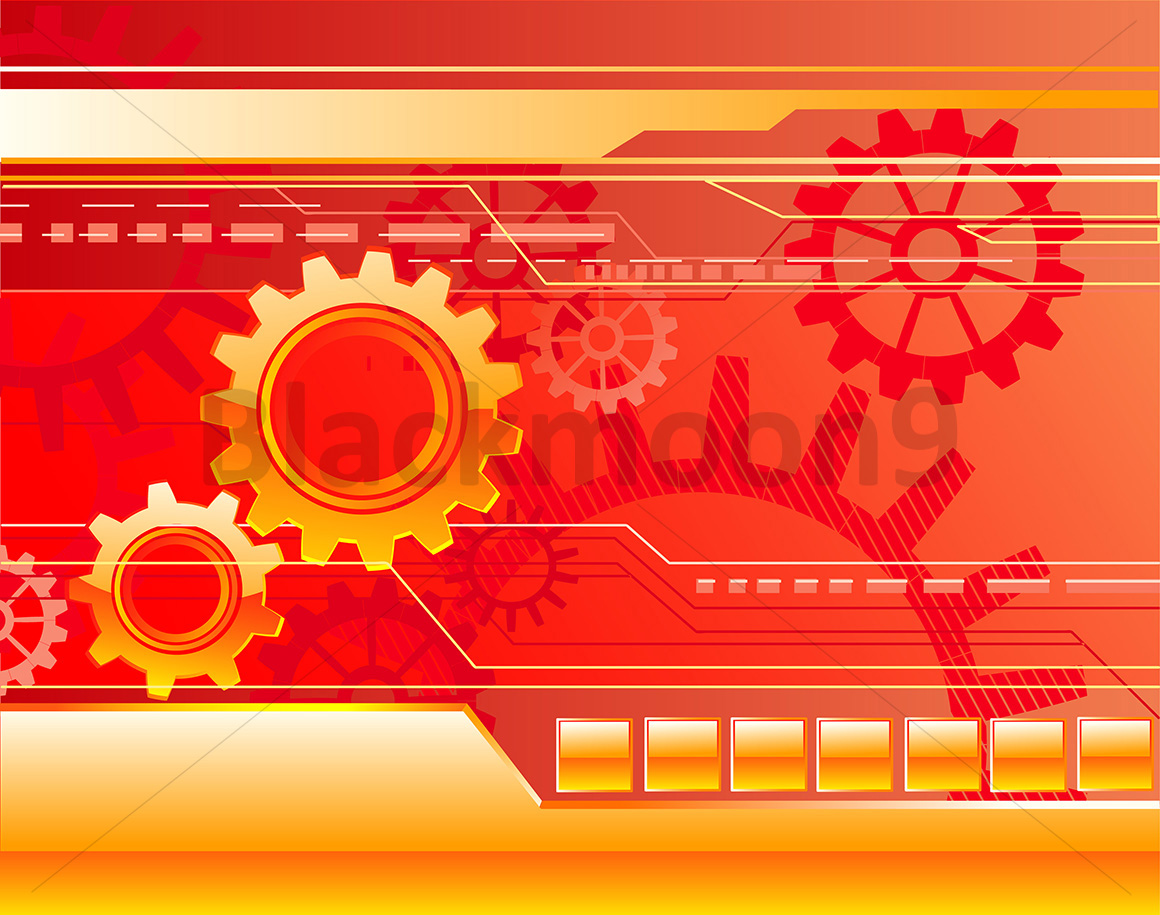Red Background with Gears