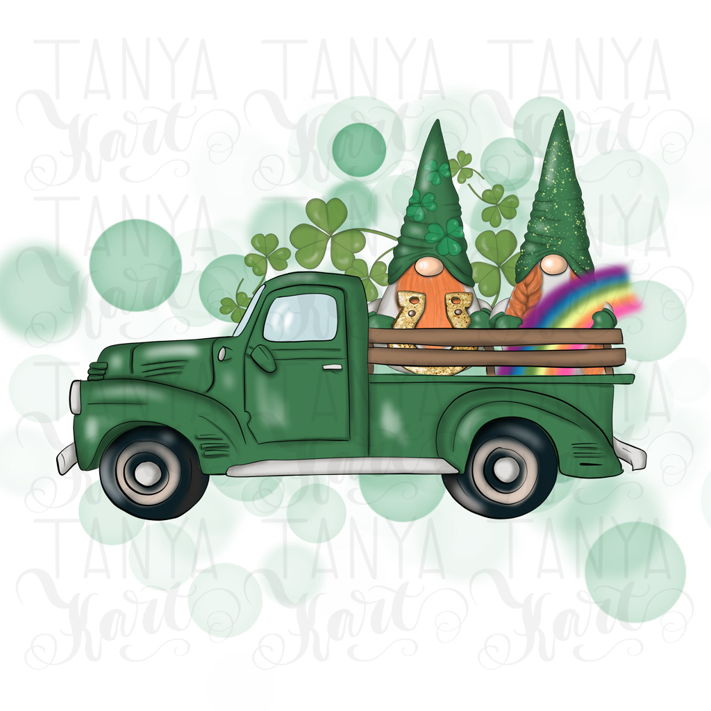 Green Truck |Spring Design Gnomes