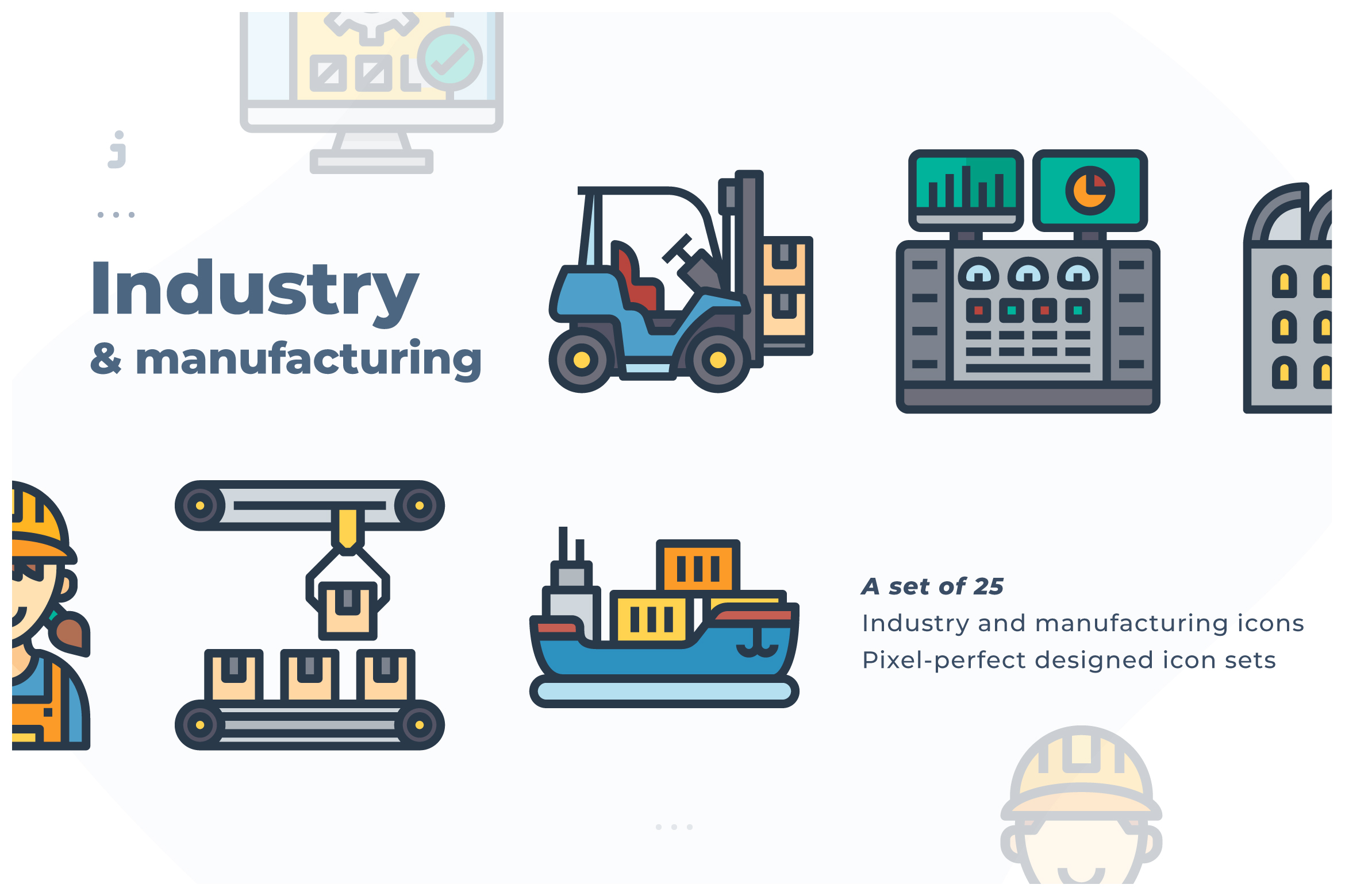 25 Industry and manufacturing icon