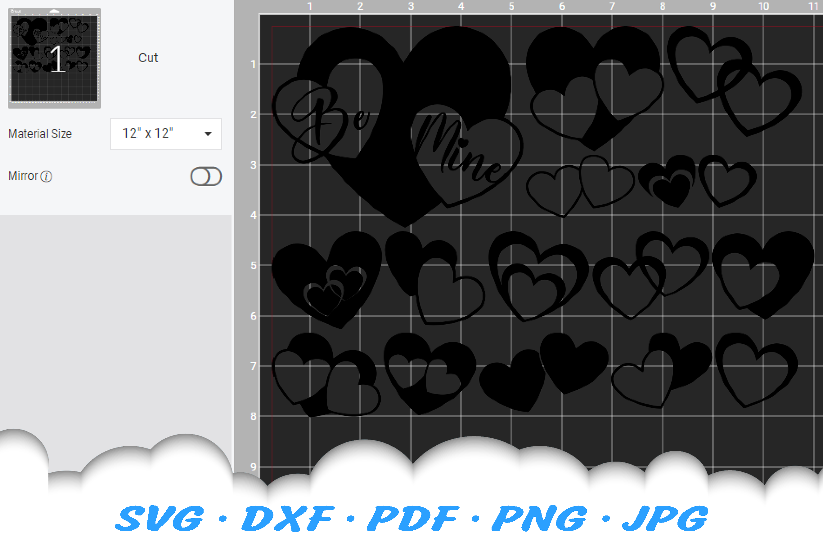 Valentines Day Hearts Svg Dxf Cut Files Bundle