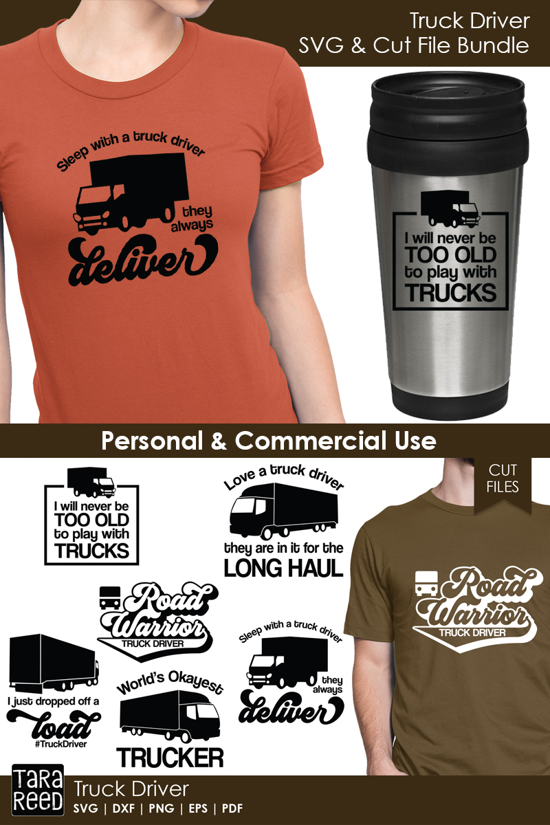 Truck Driver SVG and Cut Files for Crafters