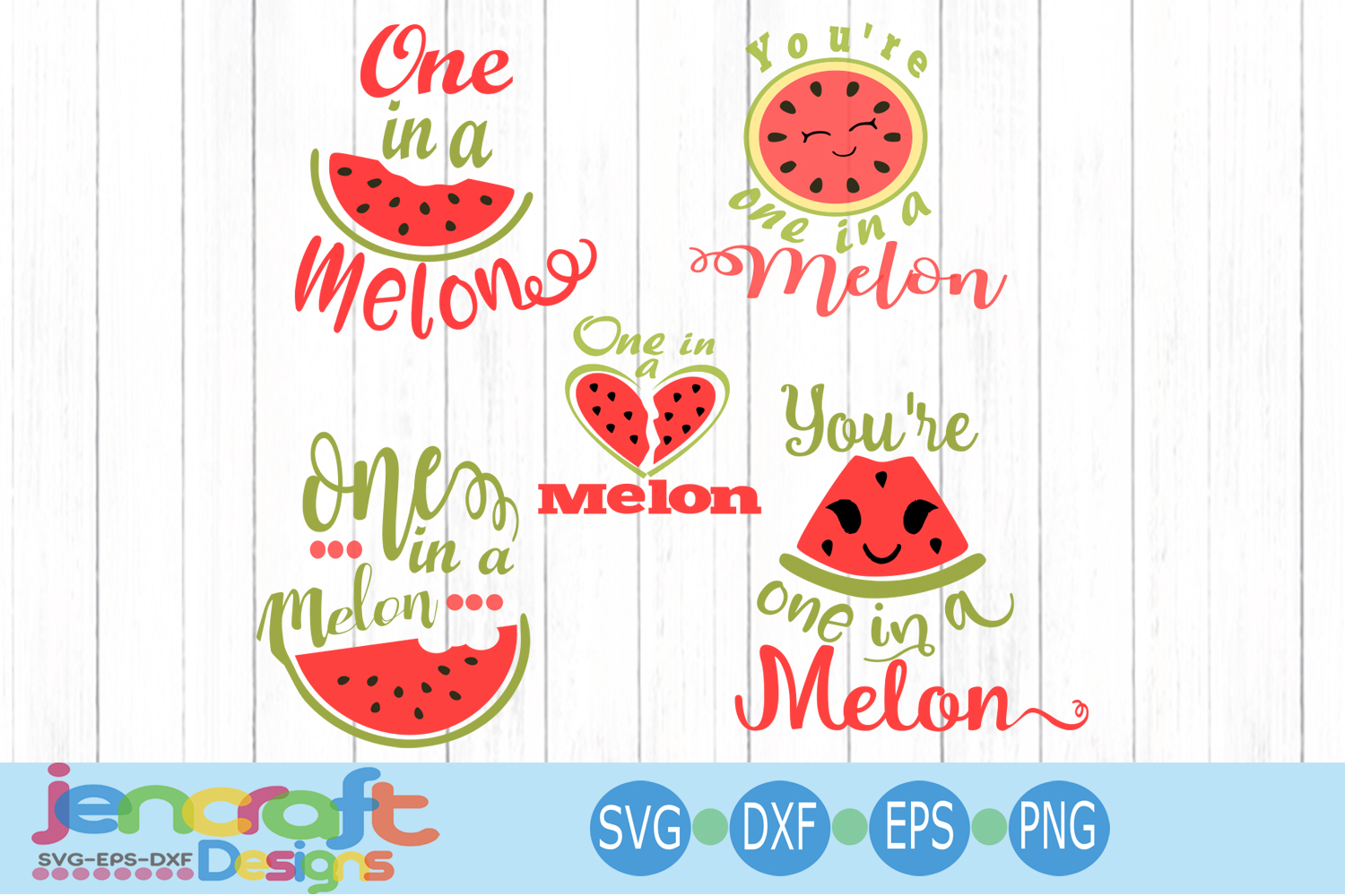 One in a Melon SVG, Watermelon svg Cuttable Design Bundle